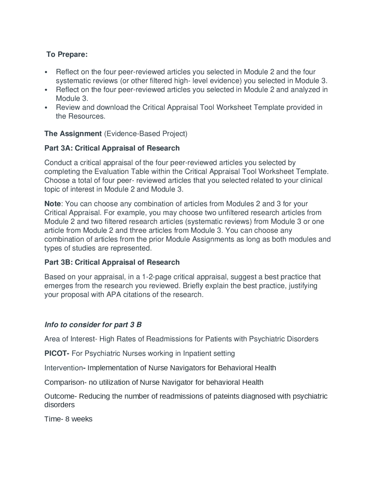 Critical appraisal of research | Study notes Nursing | Docsity