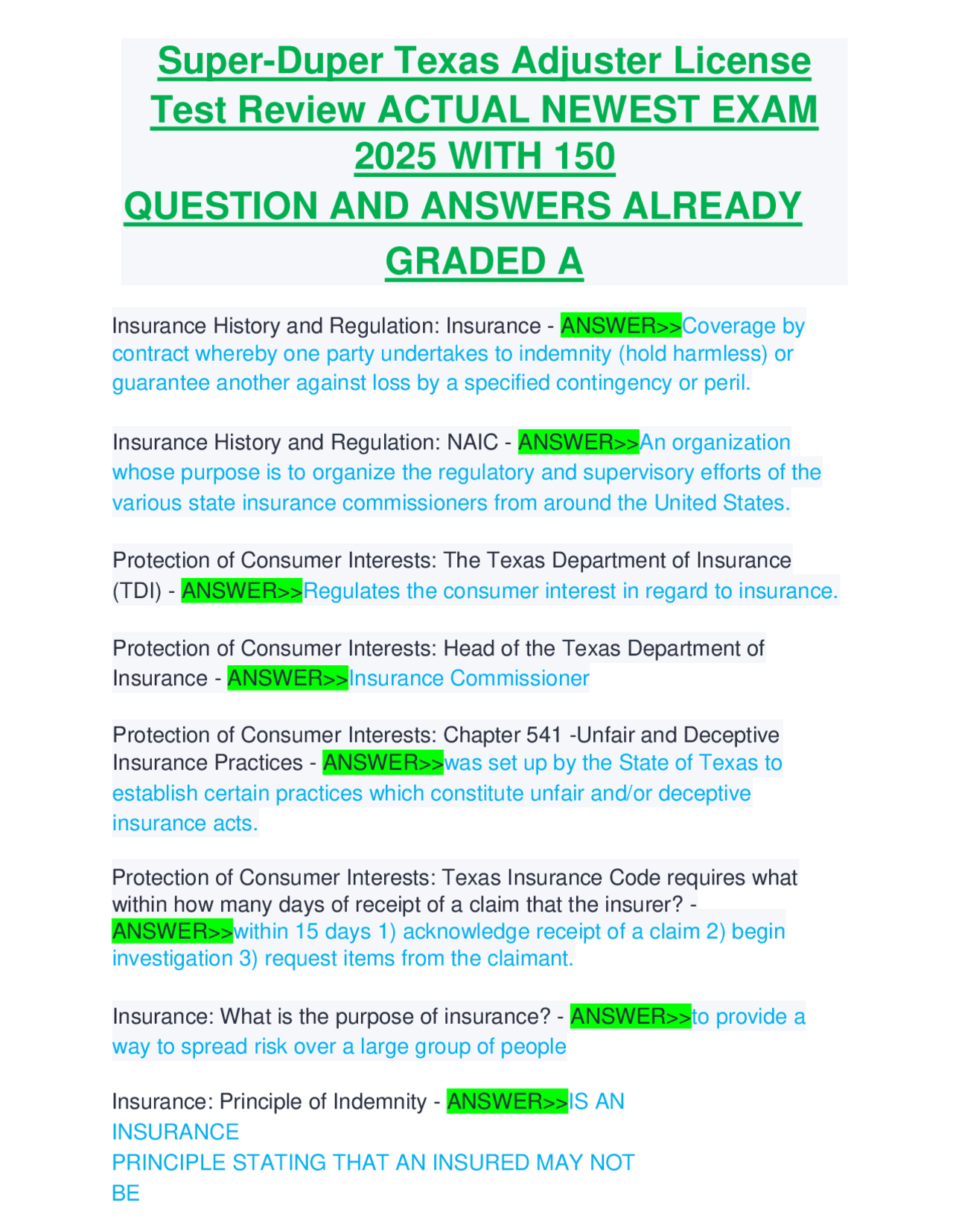 Texas Adjuster License Exam Review: Insurance, Claims, and Licensing ...