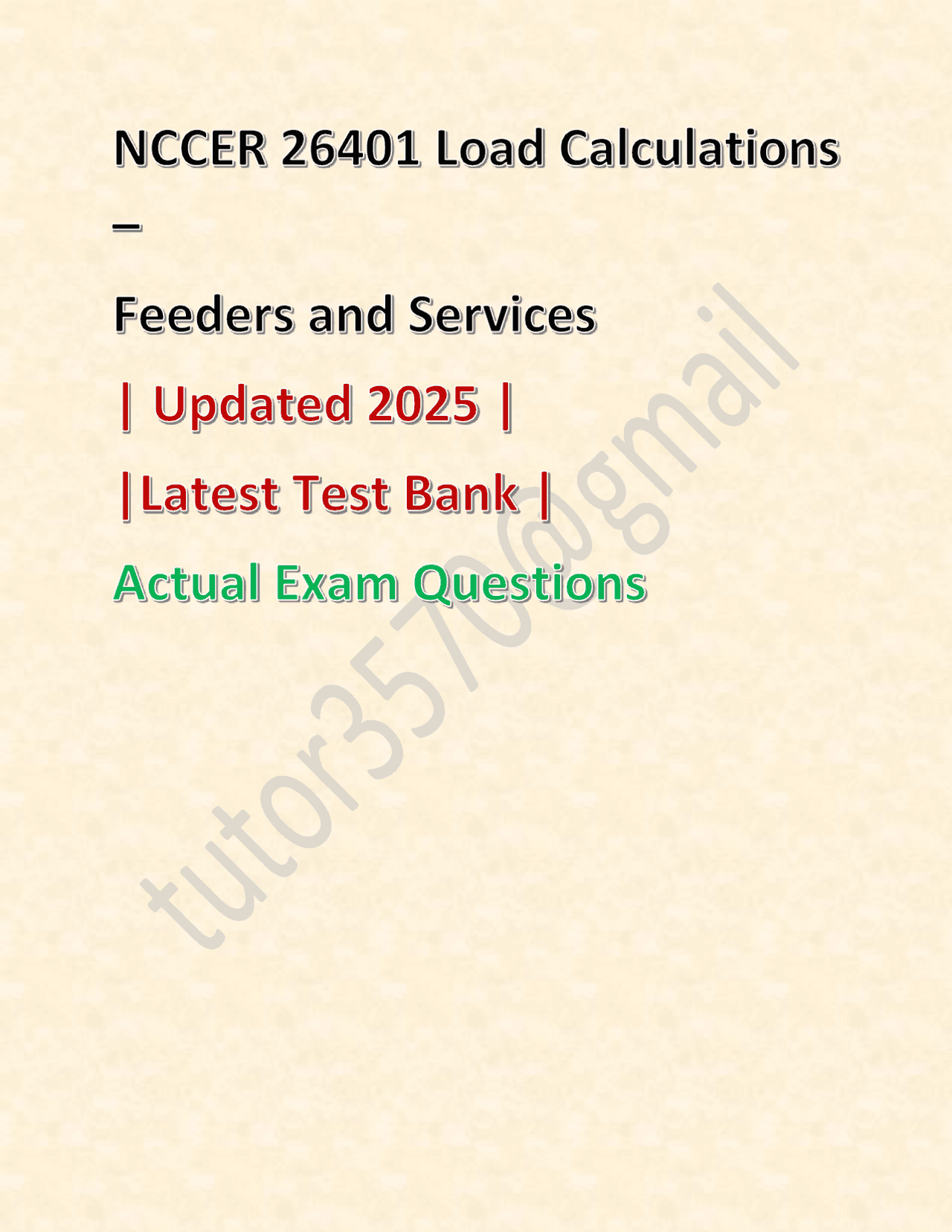 Electrical Engineering Exercises: Load Calculations and NEC Code ...