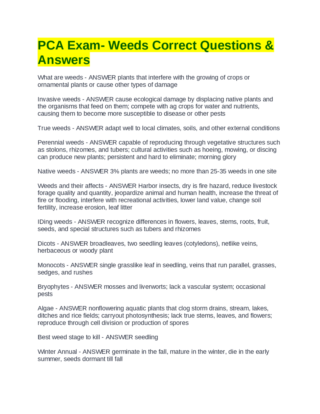 Weed Identification and Control: A Comprehensive Guide with Questions ...