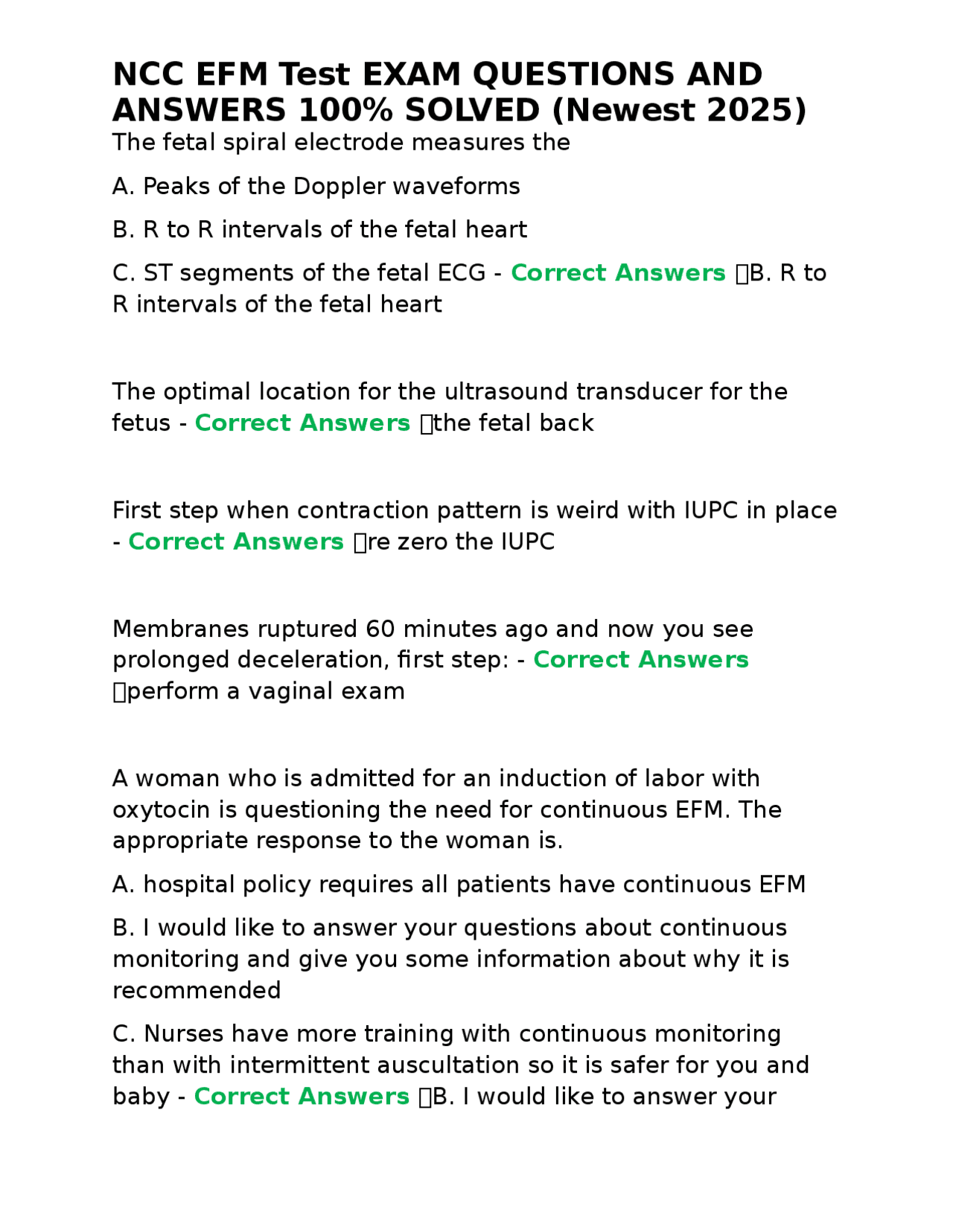 NCC EFM Test Exam Questions and Answers: A Comprehensive Guide for ...