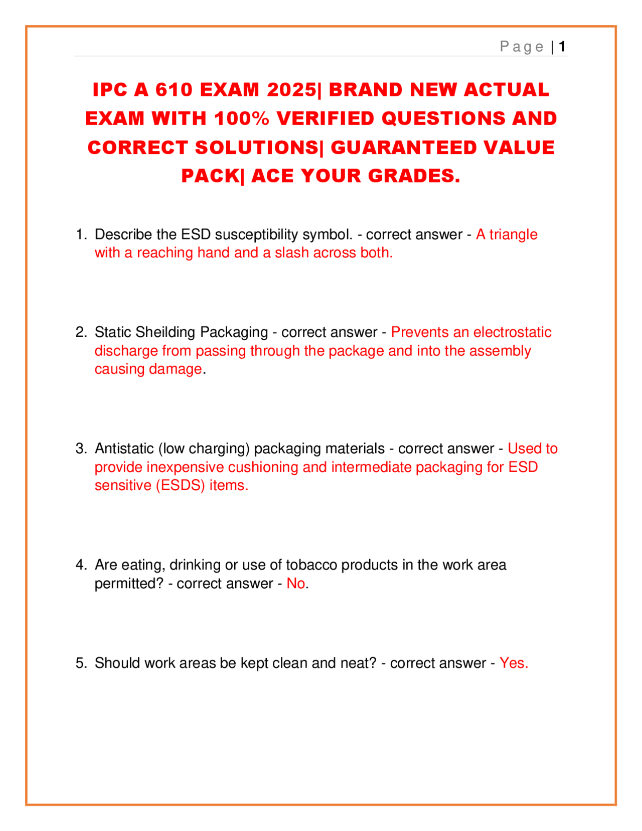 IPC-A-610 Exam Questions and Answers: A Guide to Electronic Assembly ...