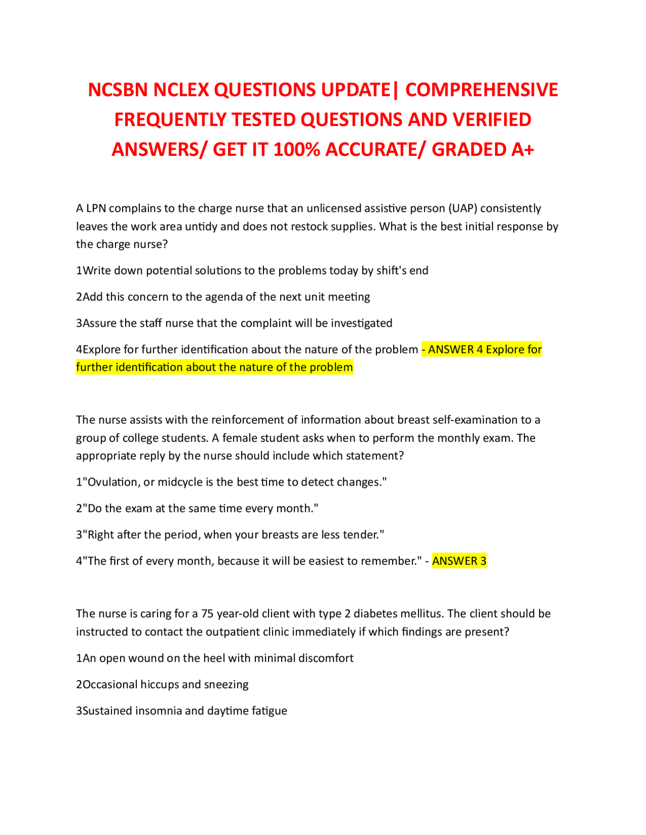 NCLEX-RN Practice Questions: Comprehensive Review of Frequently Tested ...