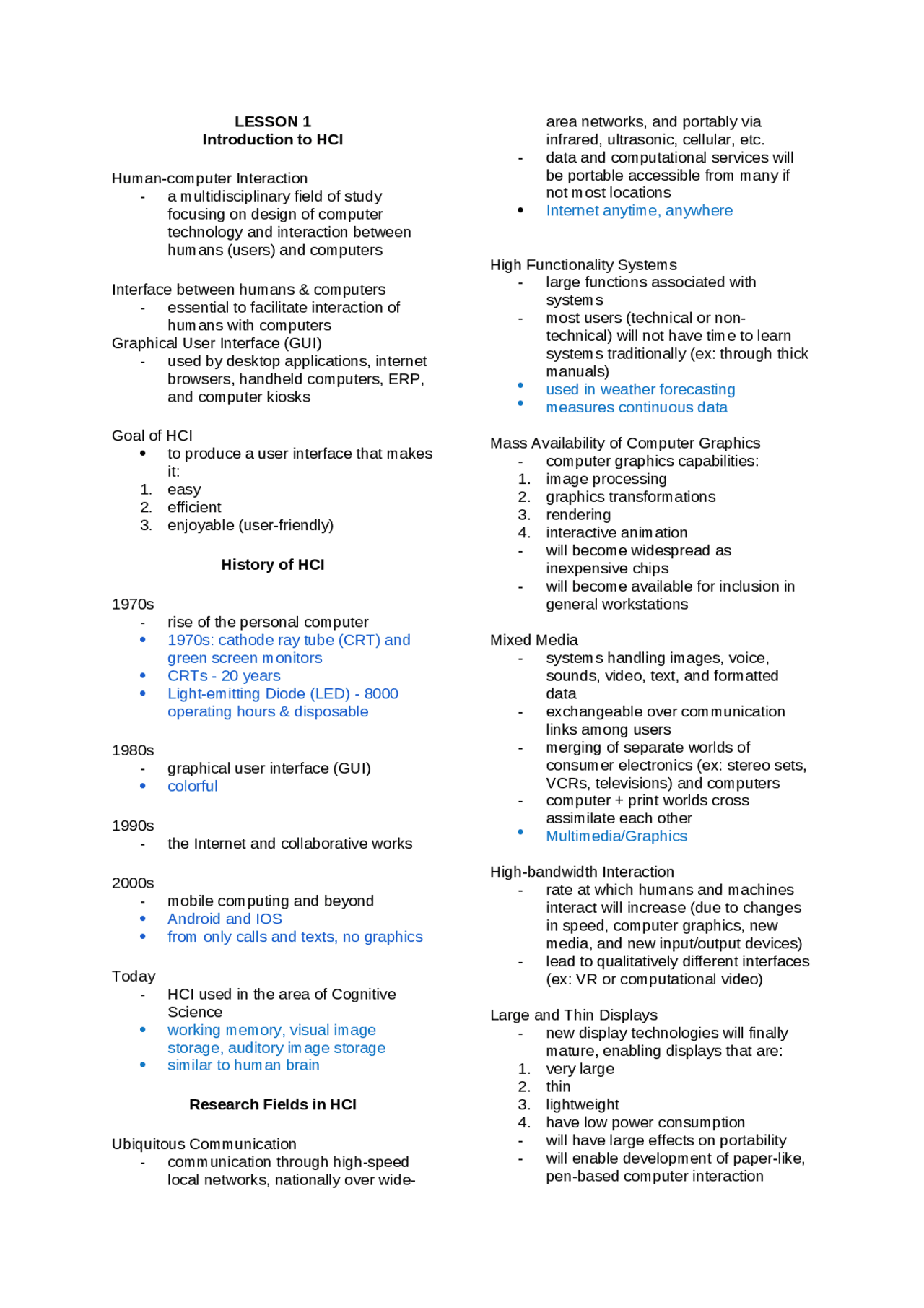 Information and Communications Technology | Study notes Information and ...
