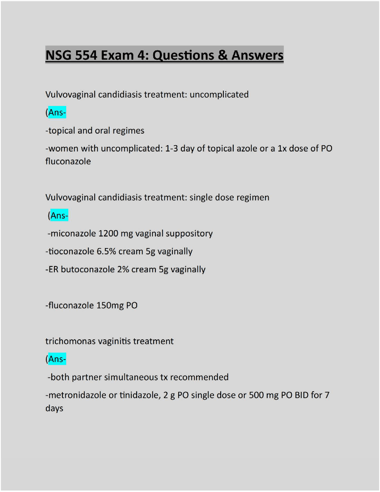 Exam 4)NSG 554 Exam 4: Questions & Answers: Updated Guide Solution ...