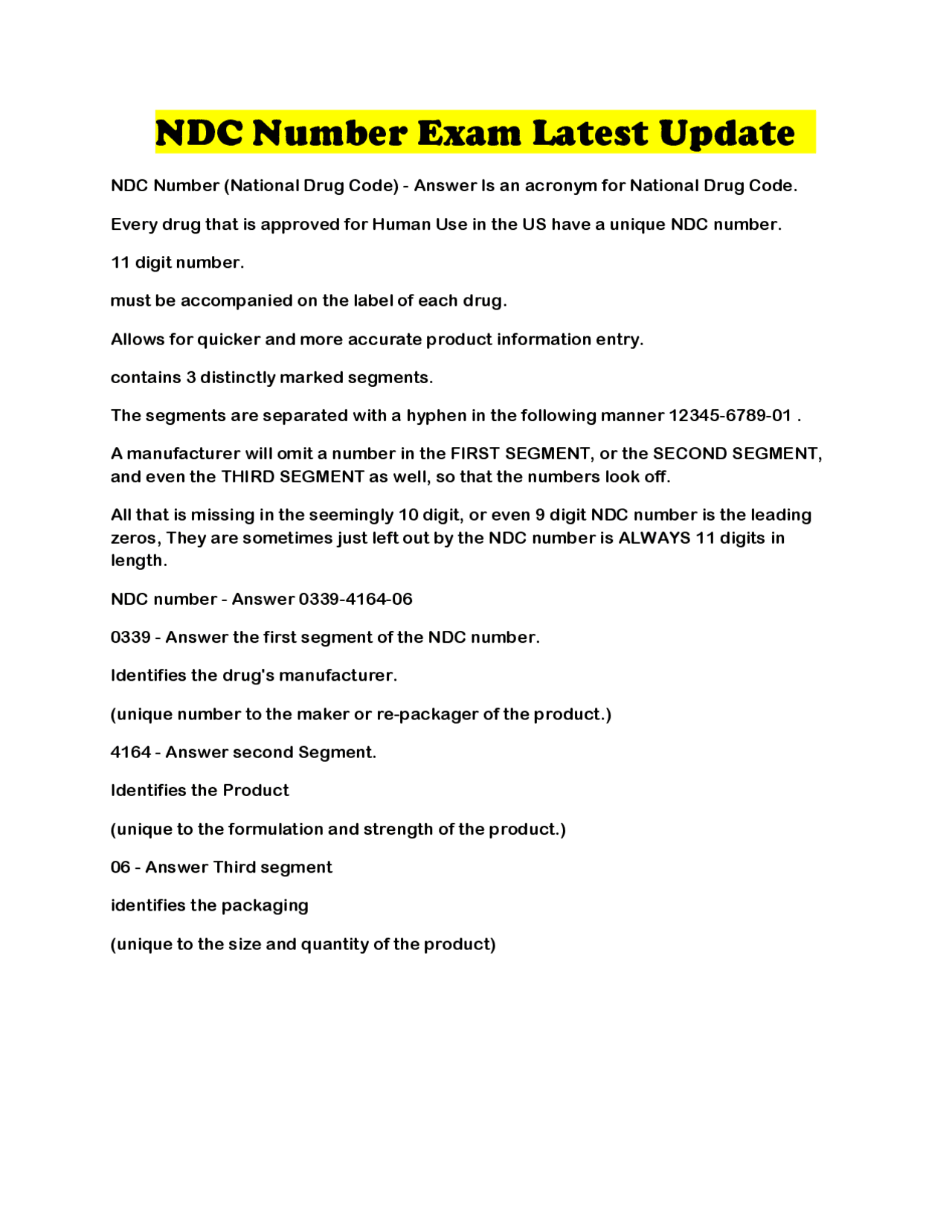 Understanding the National Drug Code (NDC) Number: Structure and ...