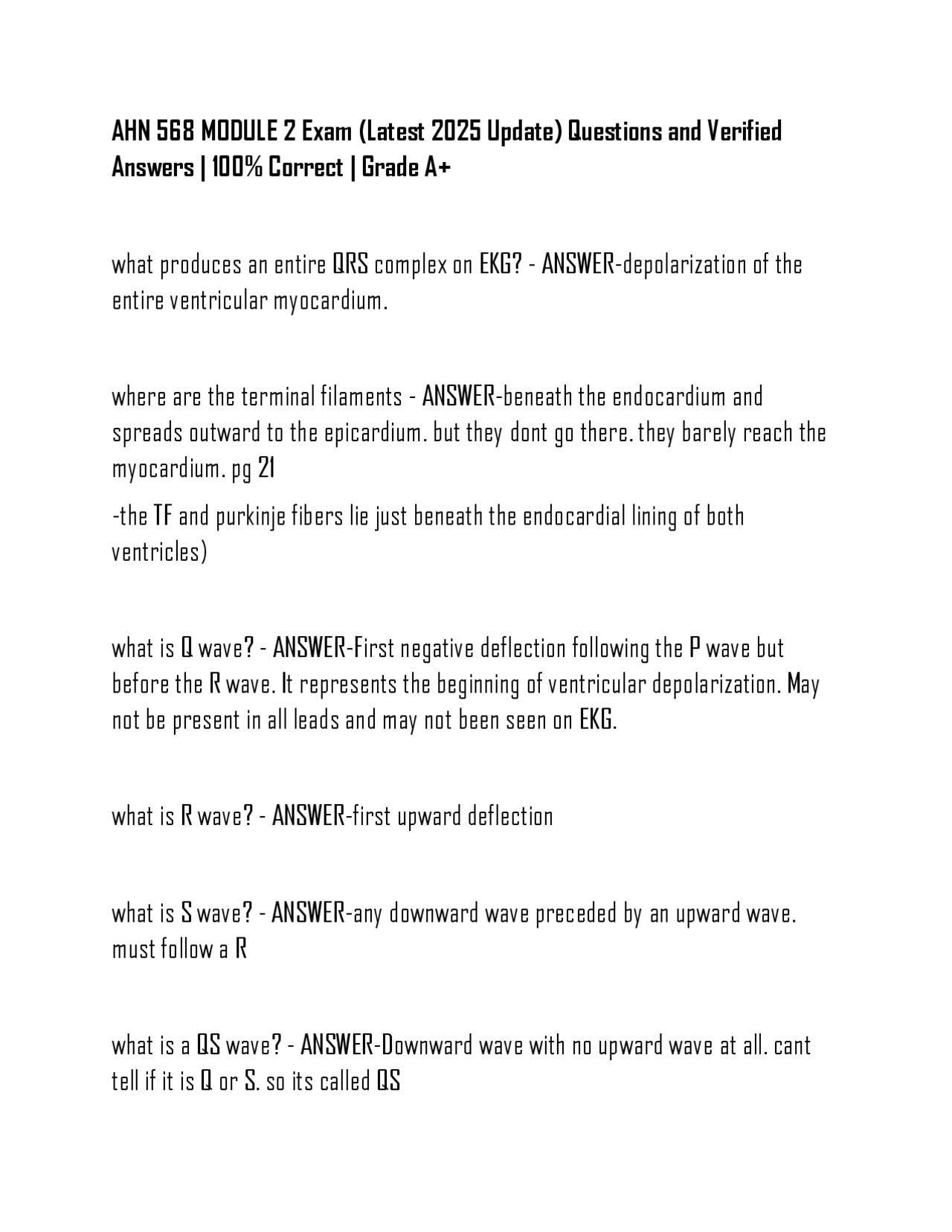 EKG Interpretation: Questions and Answers for Medical Professionals ...