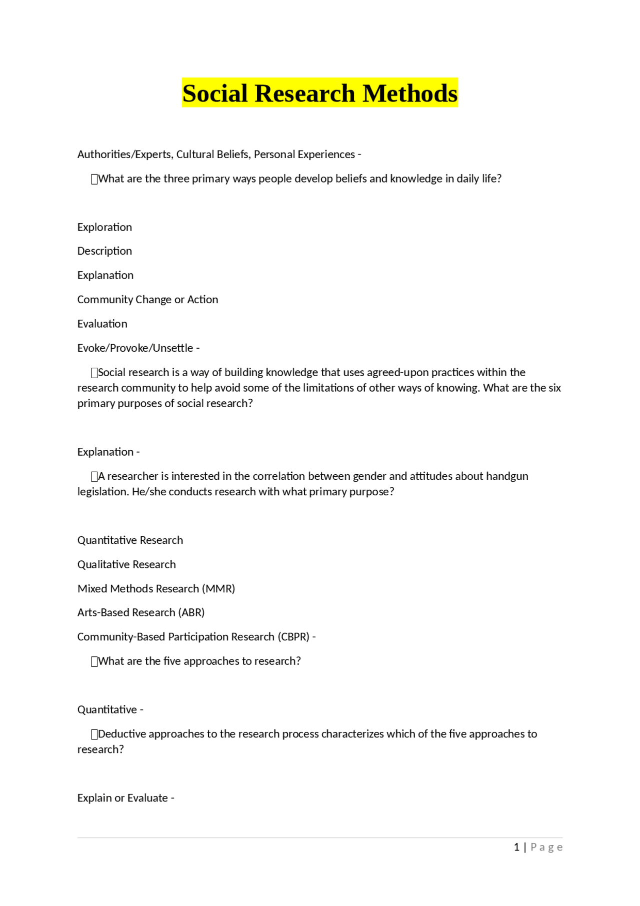 Social Research Methods: An Introduction to Key Concepts and Practices | Exams Sociology | Docsity