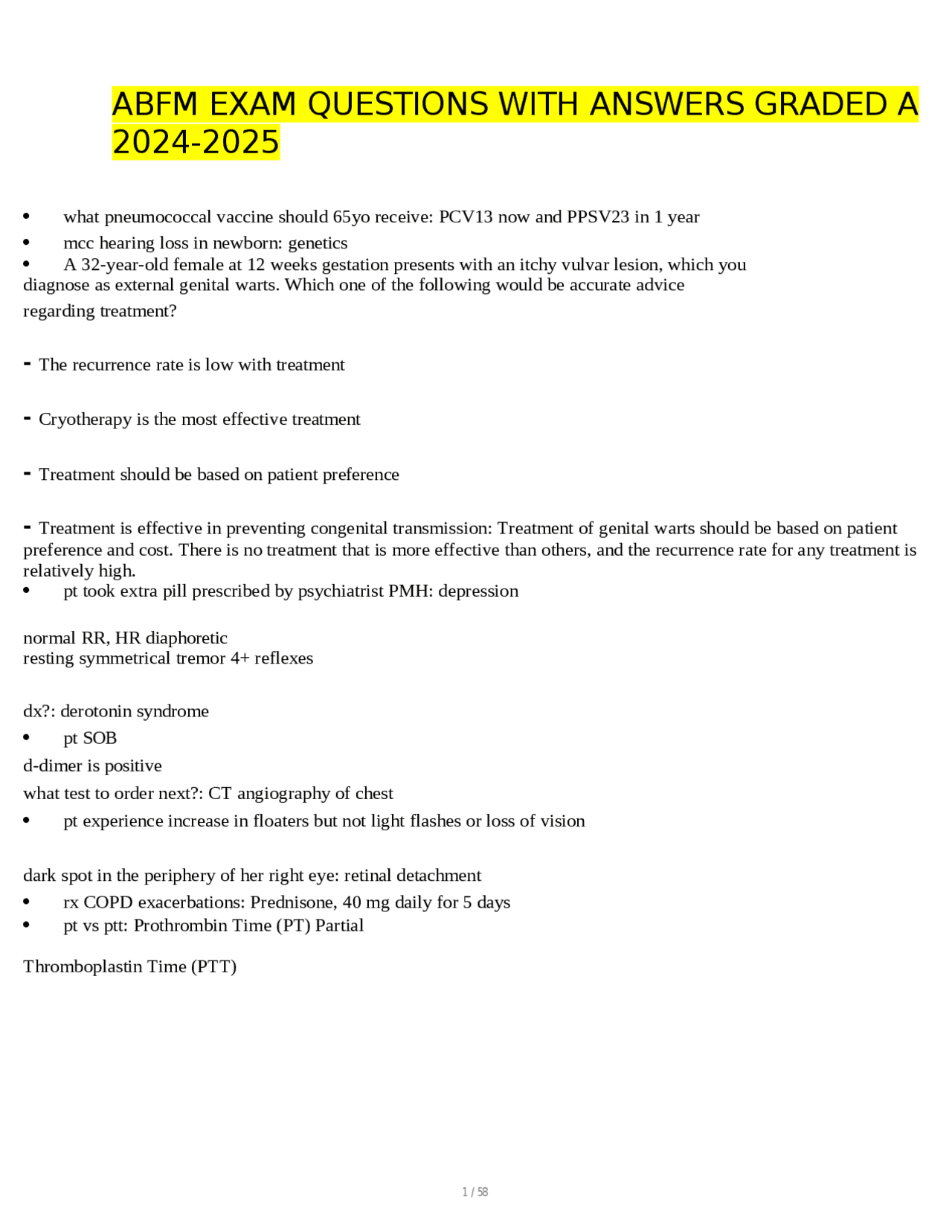 ABFM Exam Questions & Answers: A Comprehensive Guide for 2024-2025 ...