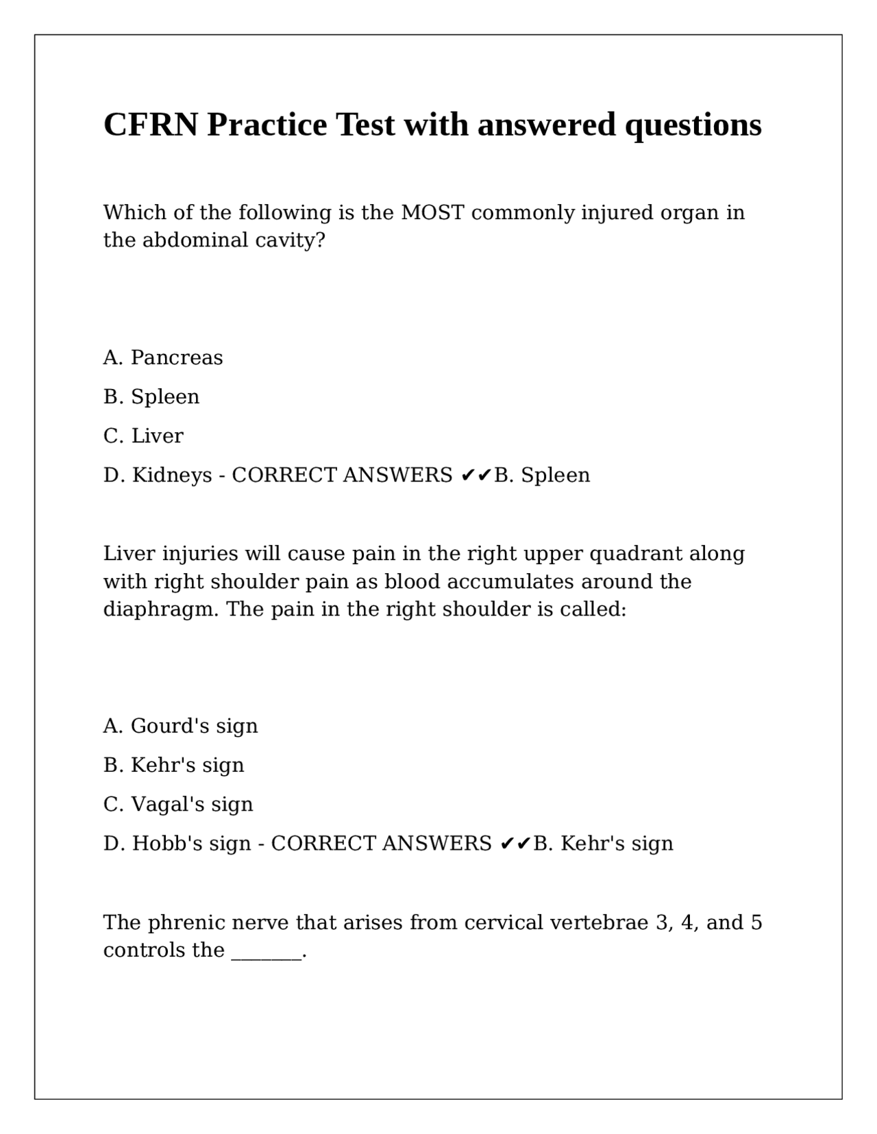 CFRN Practice Test: Comprehensive Critical Care Nursing Review | Exams ...