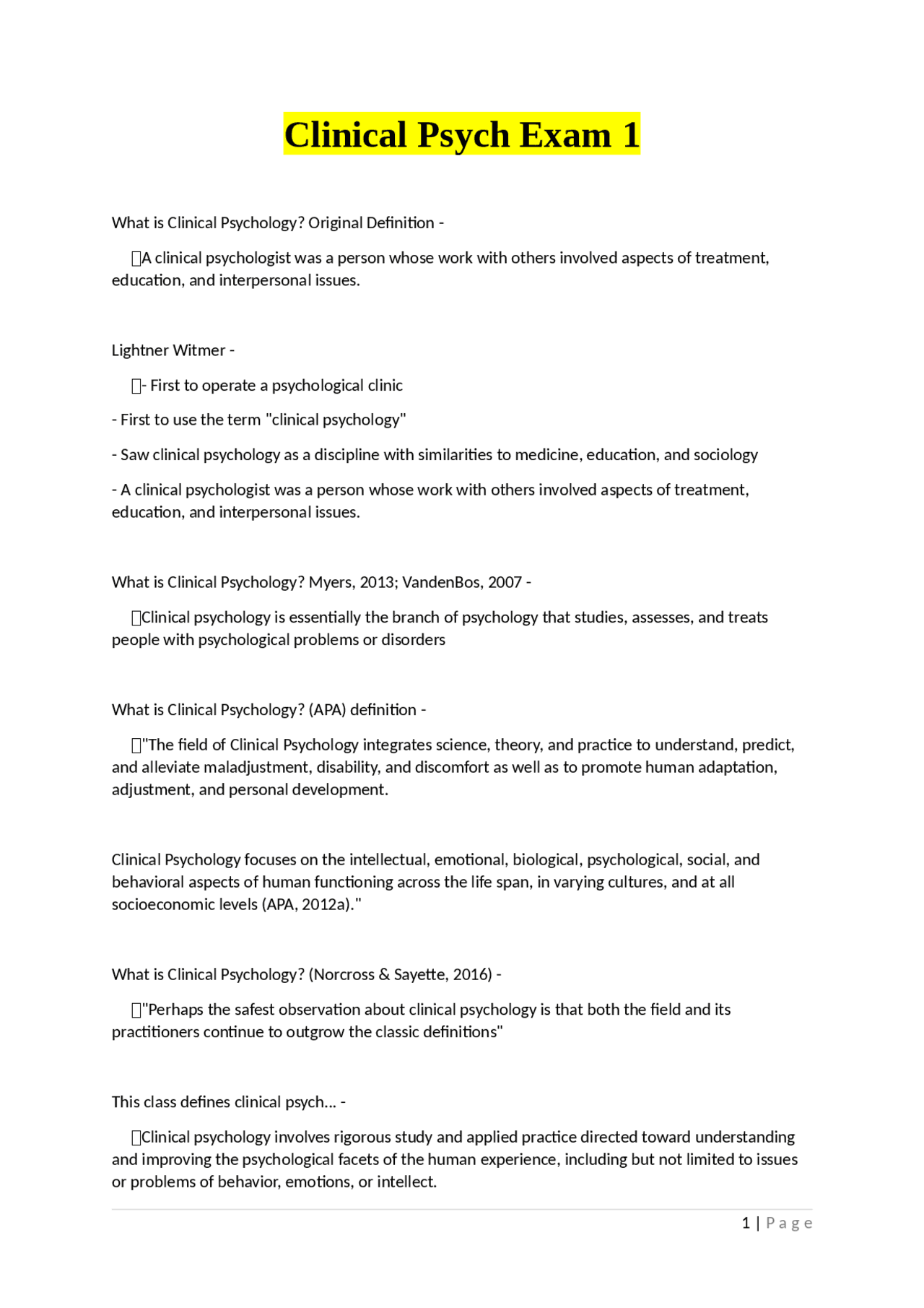 Clinical Psychology: An Introduction to the Field, Education, and ...
