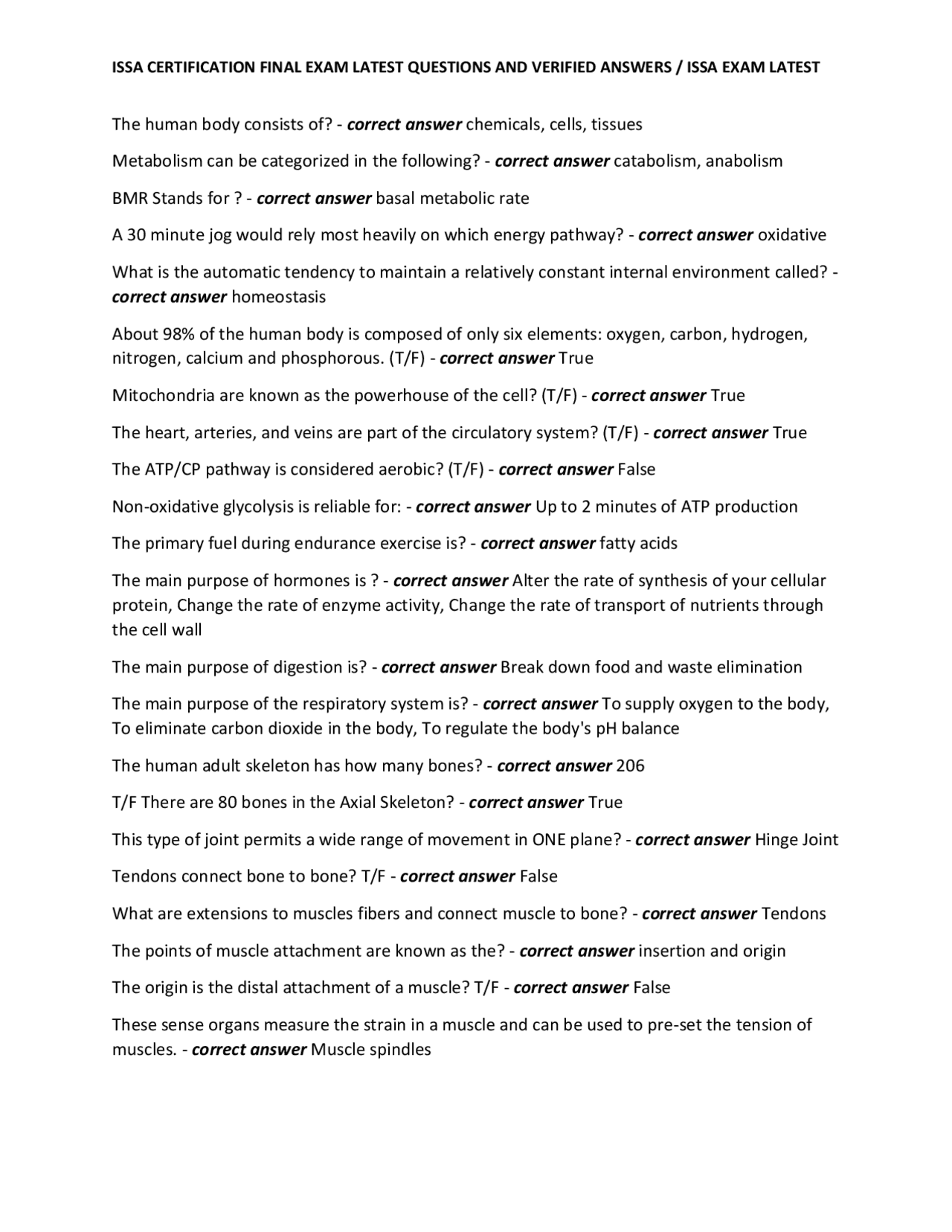 ISSA CERTIFICATION FINAL EXAM LATEST QUESTIONS AND VERIFIED ANSWERS ...