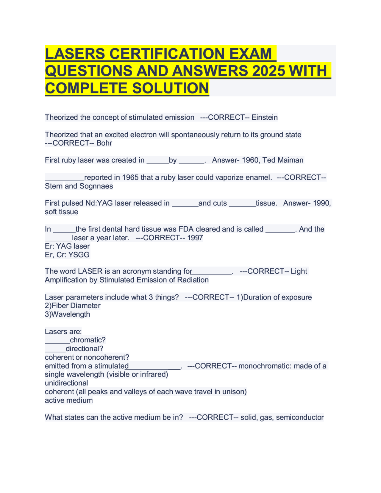 Exercises and Quizzes for Data Structures and Algorithms | Exams Laser Physics & Quantum Optics ...