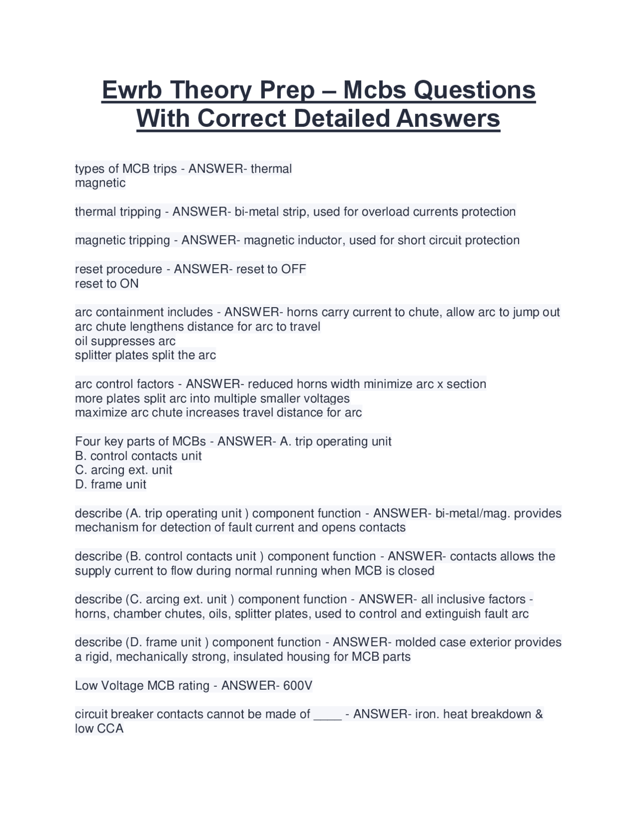 Ewrb Theory Prep – Mcbs Questions With Correct Detailed Answers (1).pd ...