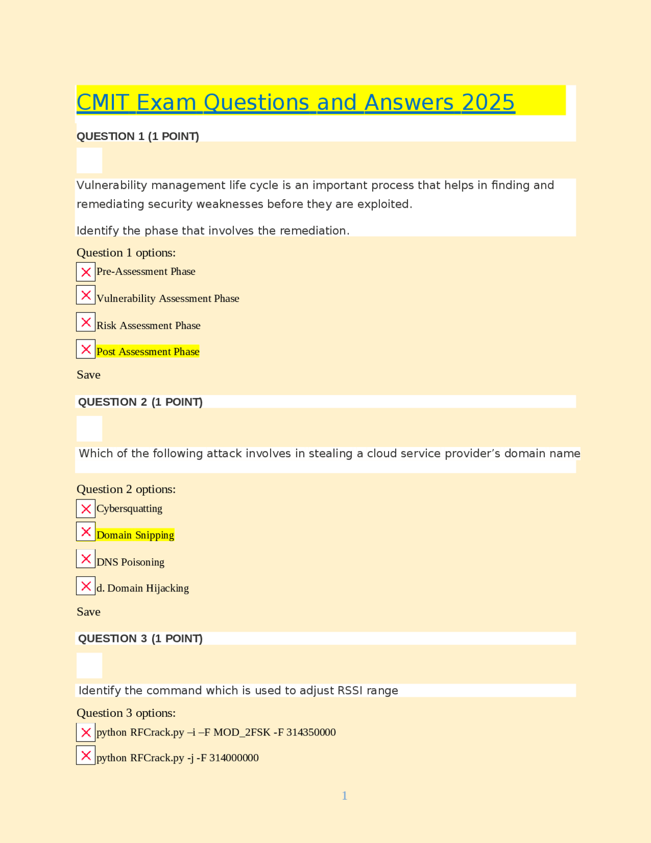 CMIT Exam Questions and Answers 2025 | Exams Information Technology ...