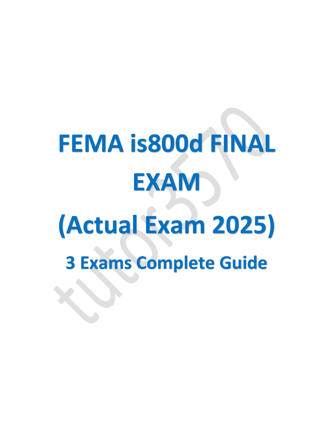 FEMA IS800D Exam: National Response Framework (NRF) - 100% Verified ...