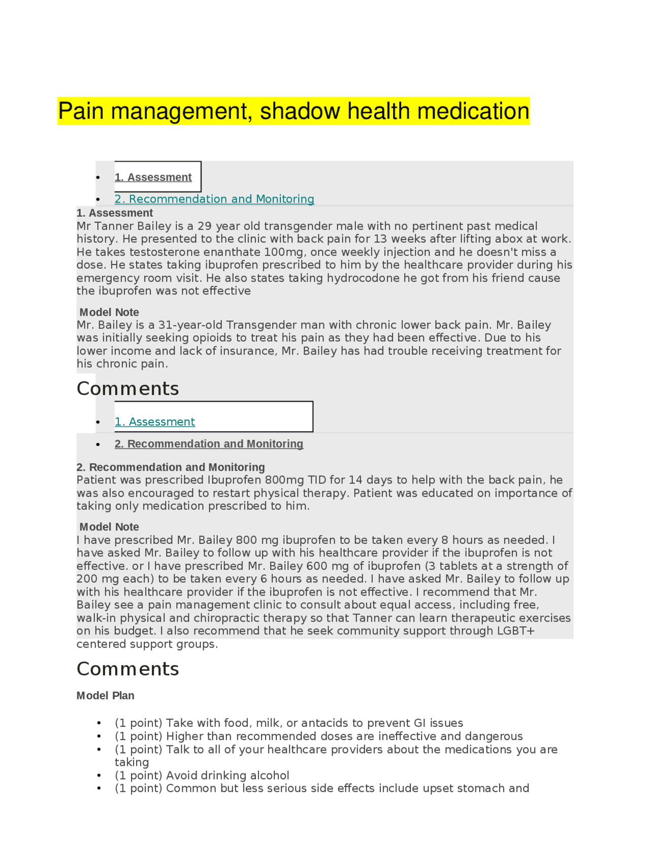 Pain Management and Medication: A Case Study of a Transgender Male with Chronic Back Pain ...
