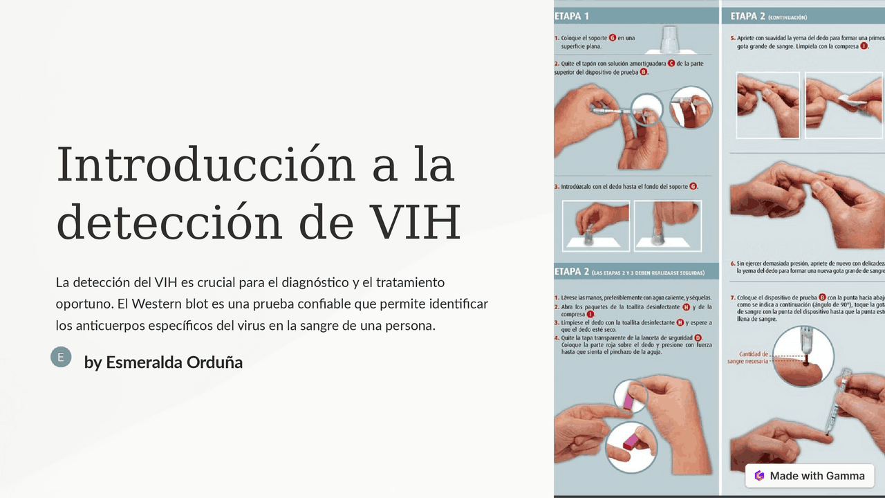 Introducción a la Detección del VIH | Schemes and Mind Maps Design | Docsity