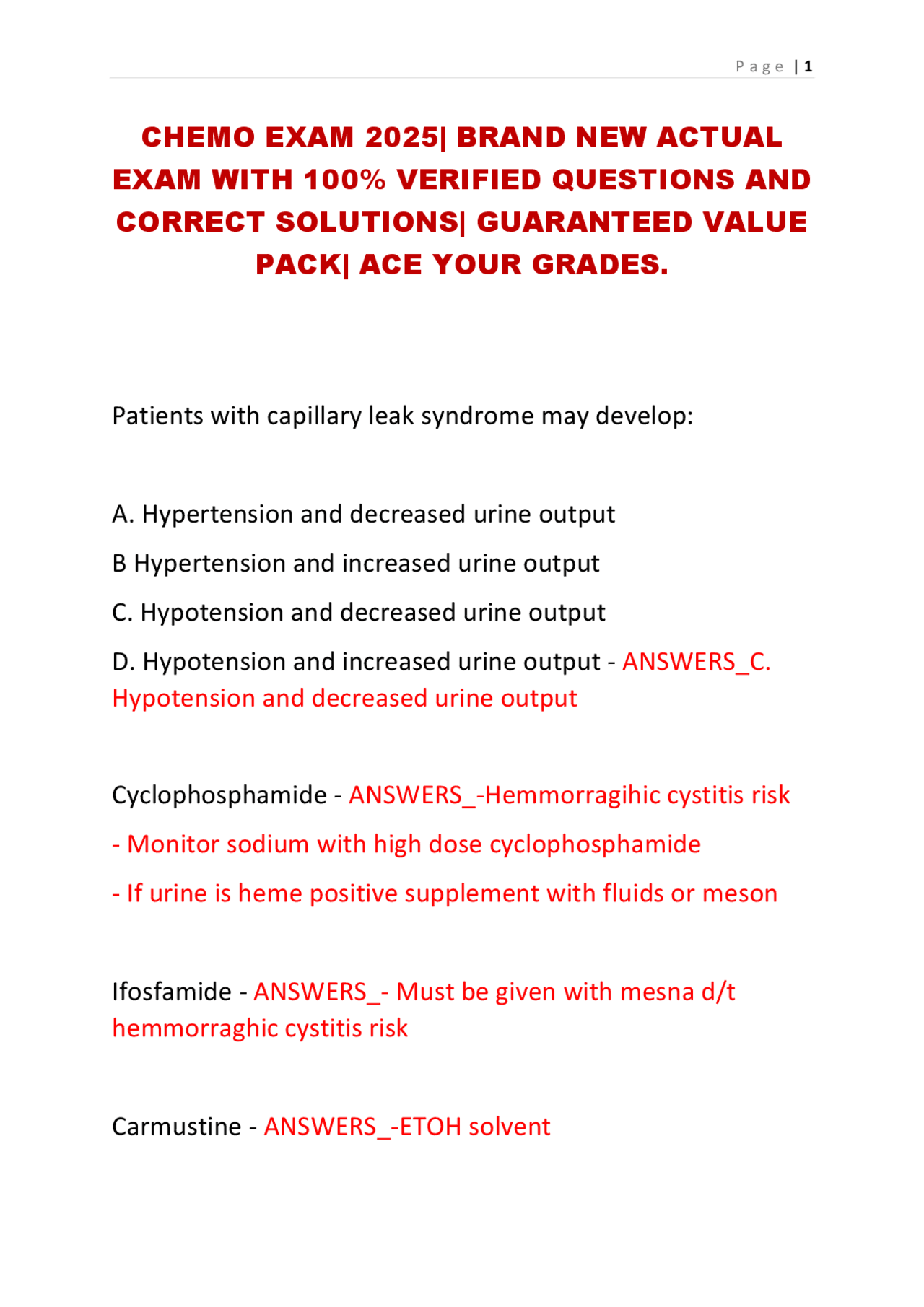 Chemotherapy Exam Questions & Answers: A Guide for Healthcare ...