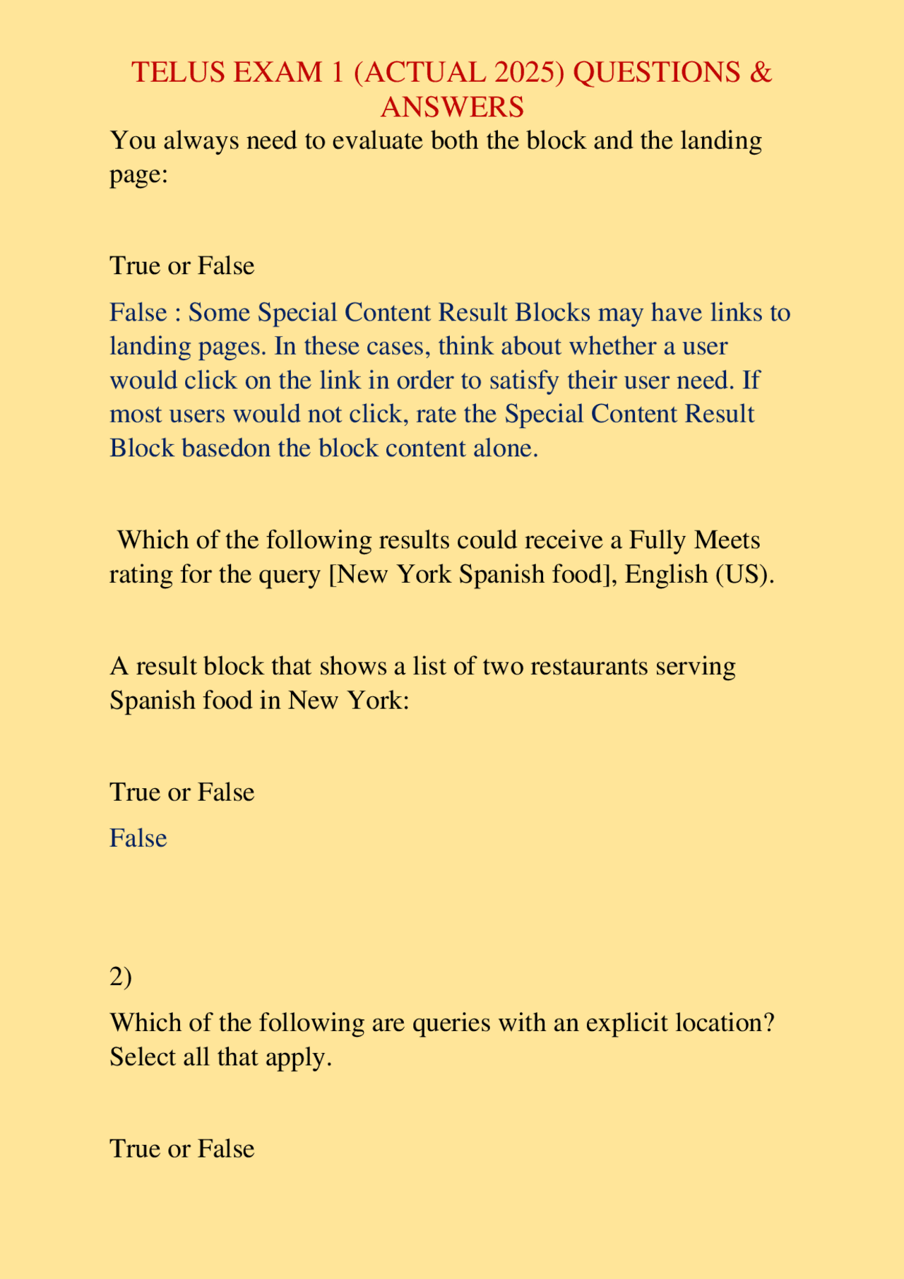 Telus Exam 1 Actual 2025 Questions Answers Exams Internet And