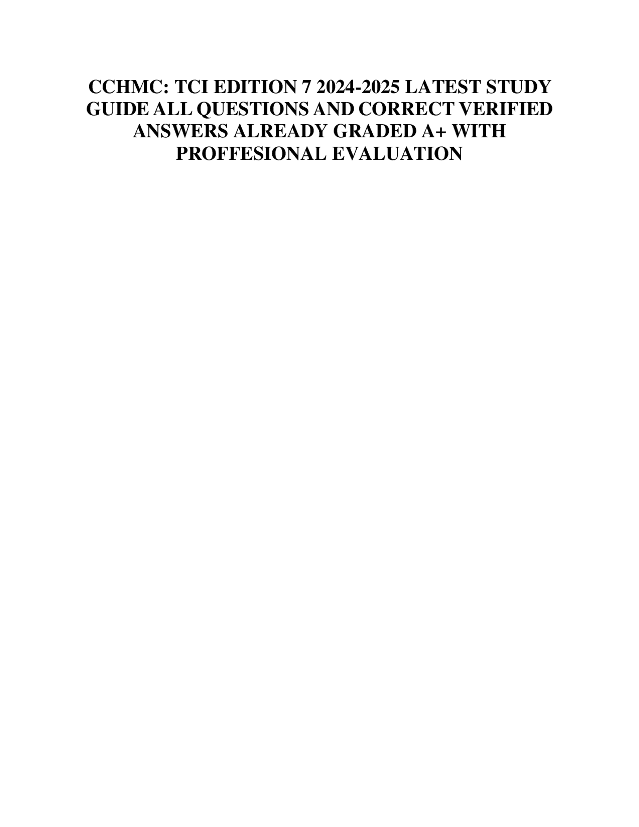 TCI Edition 7 Study Guide: Crisis Intervention and Restraint Techniques ...