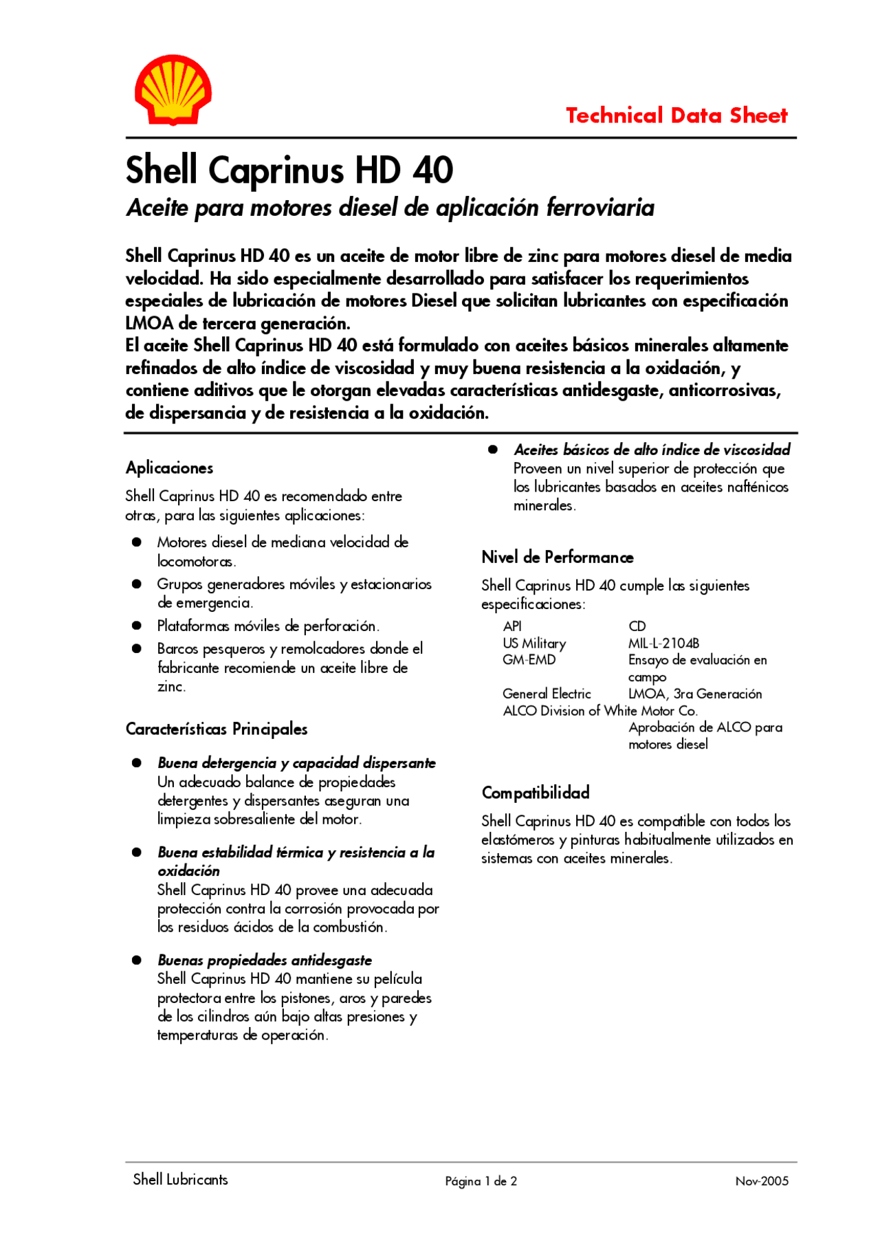 shell caprinus pdf spec | Summaries Art | Docsity
