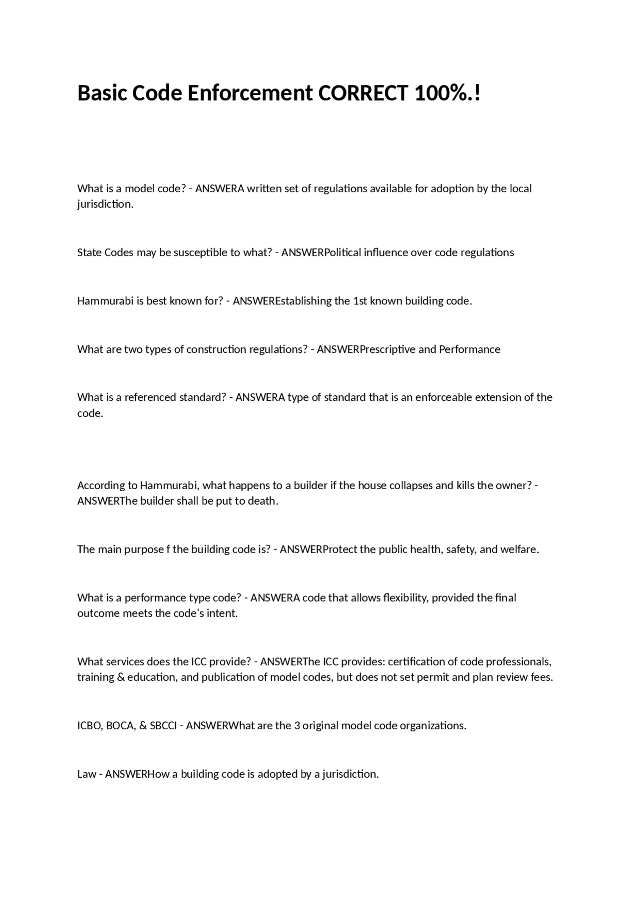 Building Code Enforcement: Key Concepts and Terminology | Exams Law ...