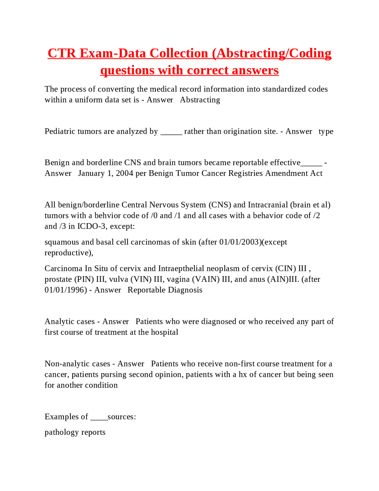 Cancer Registry Data Collection: A Comprehensive Guide to Abstracting and Coding | Exams Nursing ...