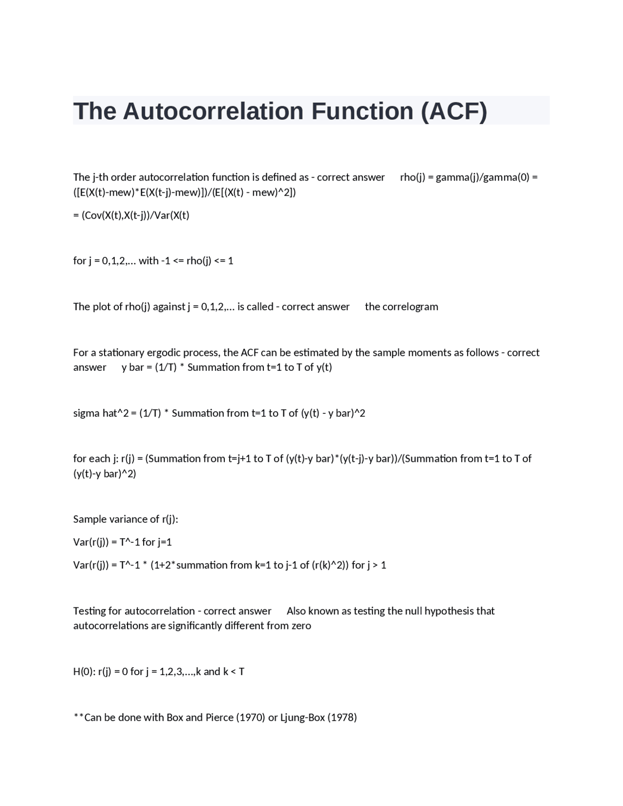 Autocorrelation Function (ACF) in Time Series Analysis | Exams Nursing ...