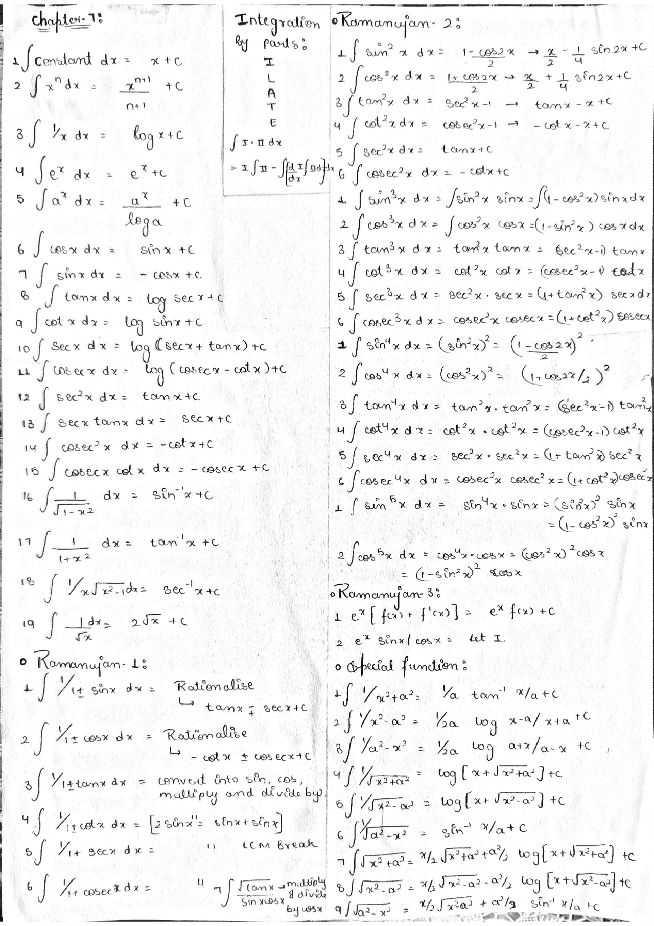 Class 12th (CBSE) Mathematics chapter 7 in 1 page note, Best for ...