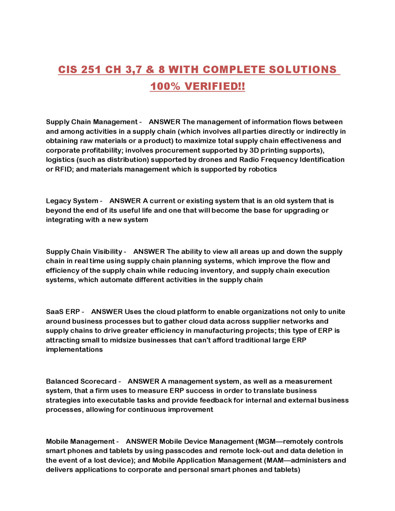 CIS 251: Key Concepts in Information Technology | Exams Advanced ...