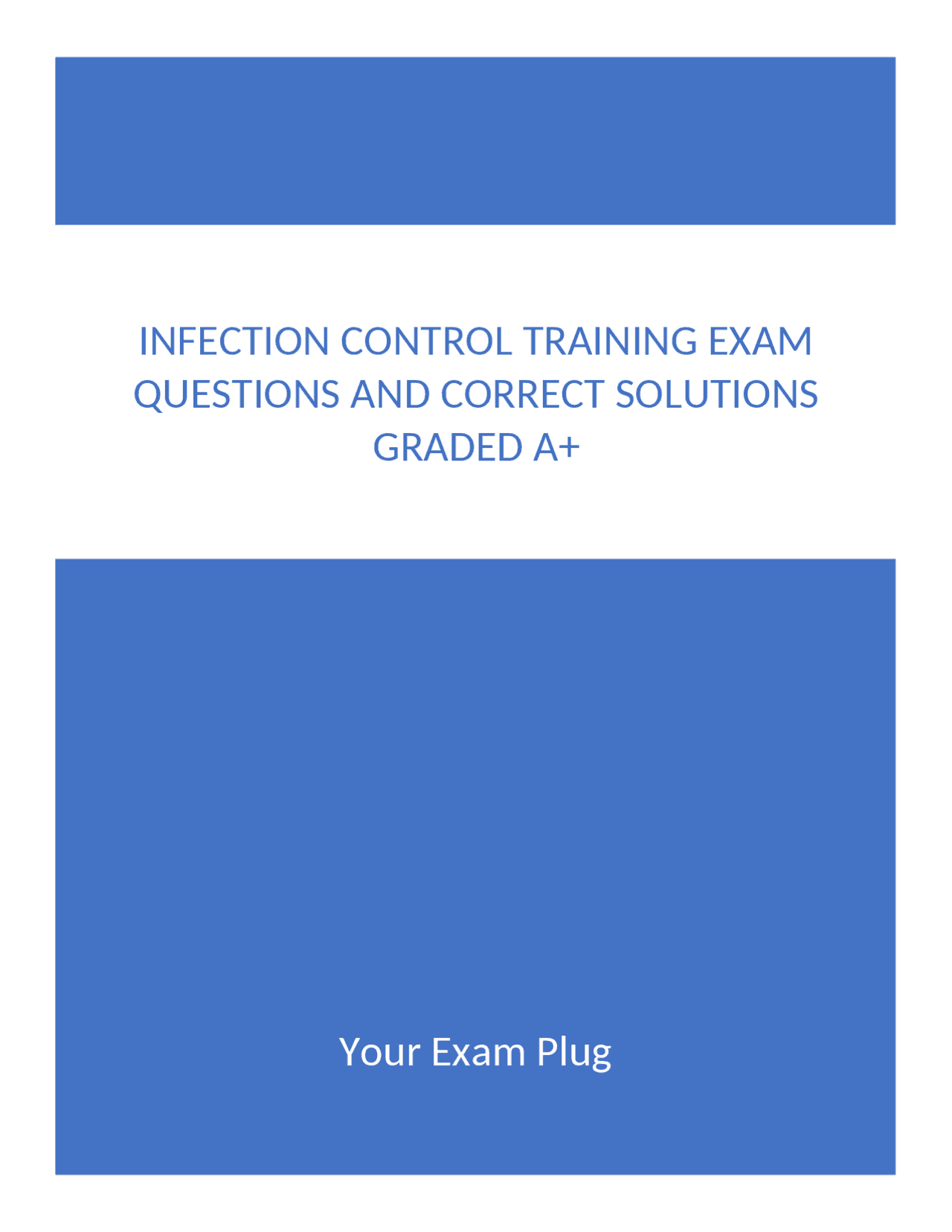 Infection Control Training Exam: Questions and Answers | Exams Nursing ...