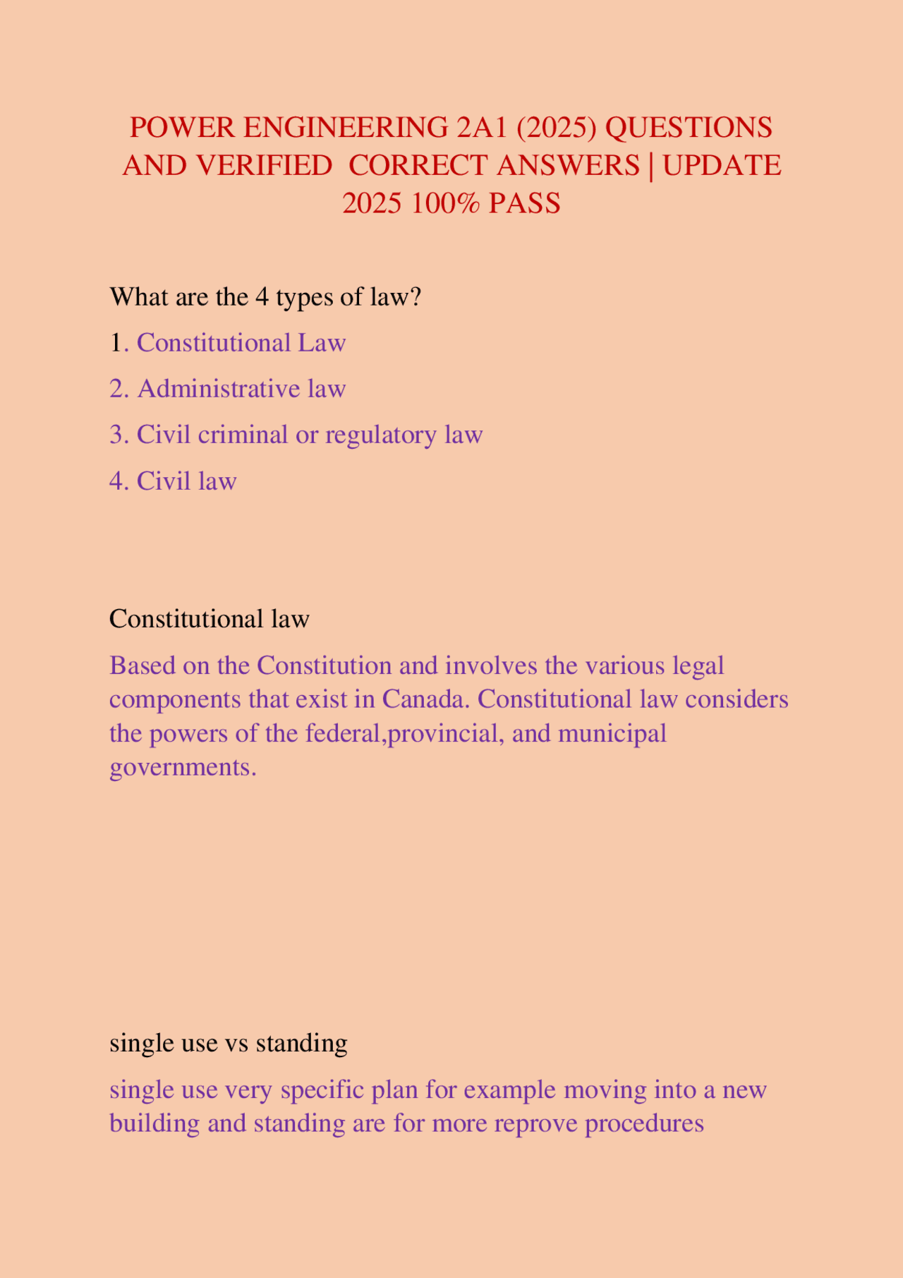 Power Engineering 2A1 (2025): Key Concepts and Applications | Exams Power Plant Engineering ...