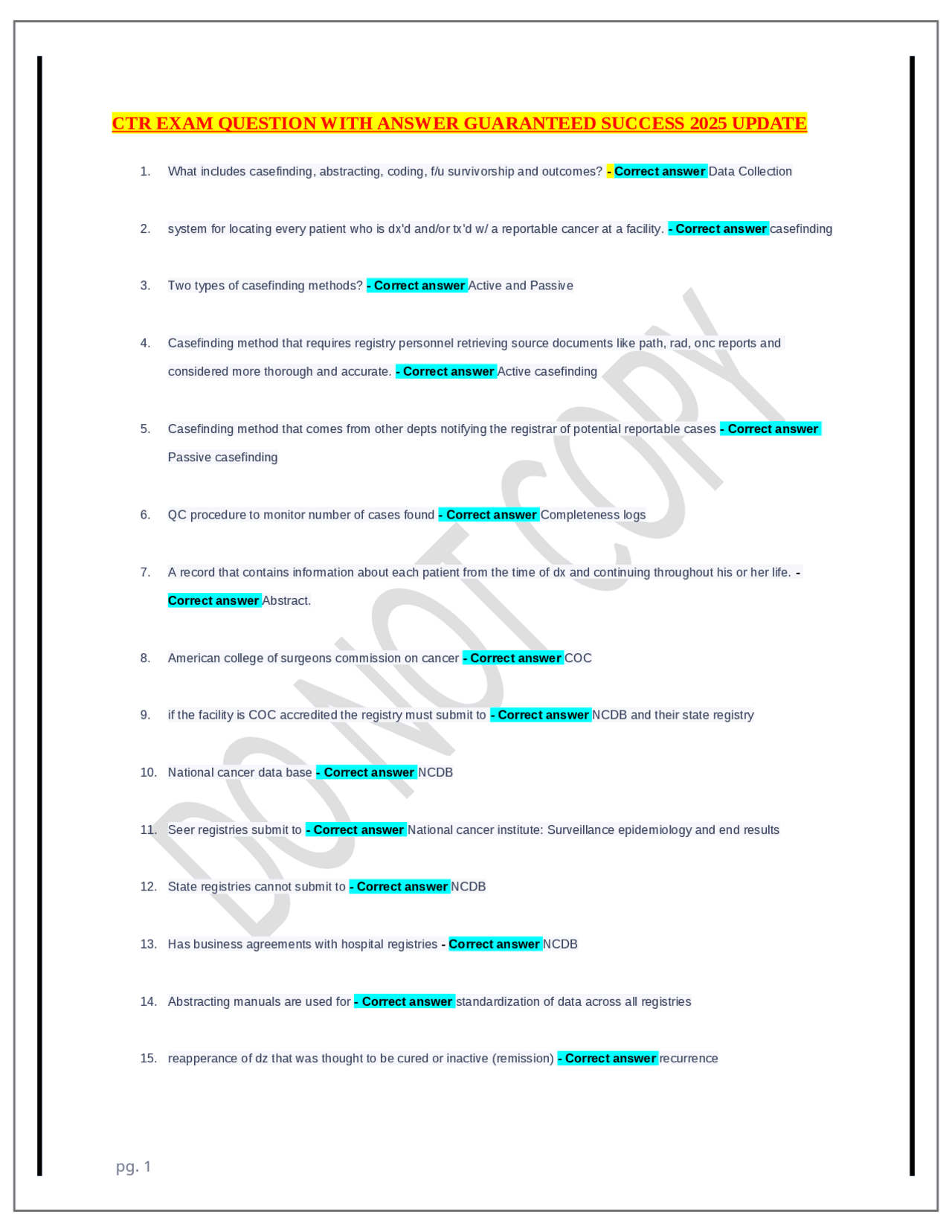 Cancer Registry: Data Collection, Abstracting, Follow-up, and Outcomes ...