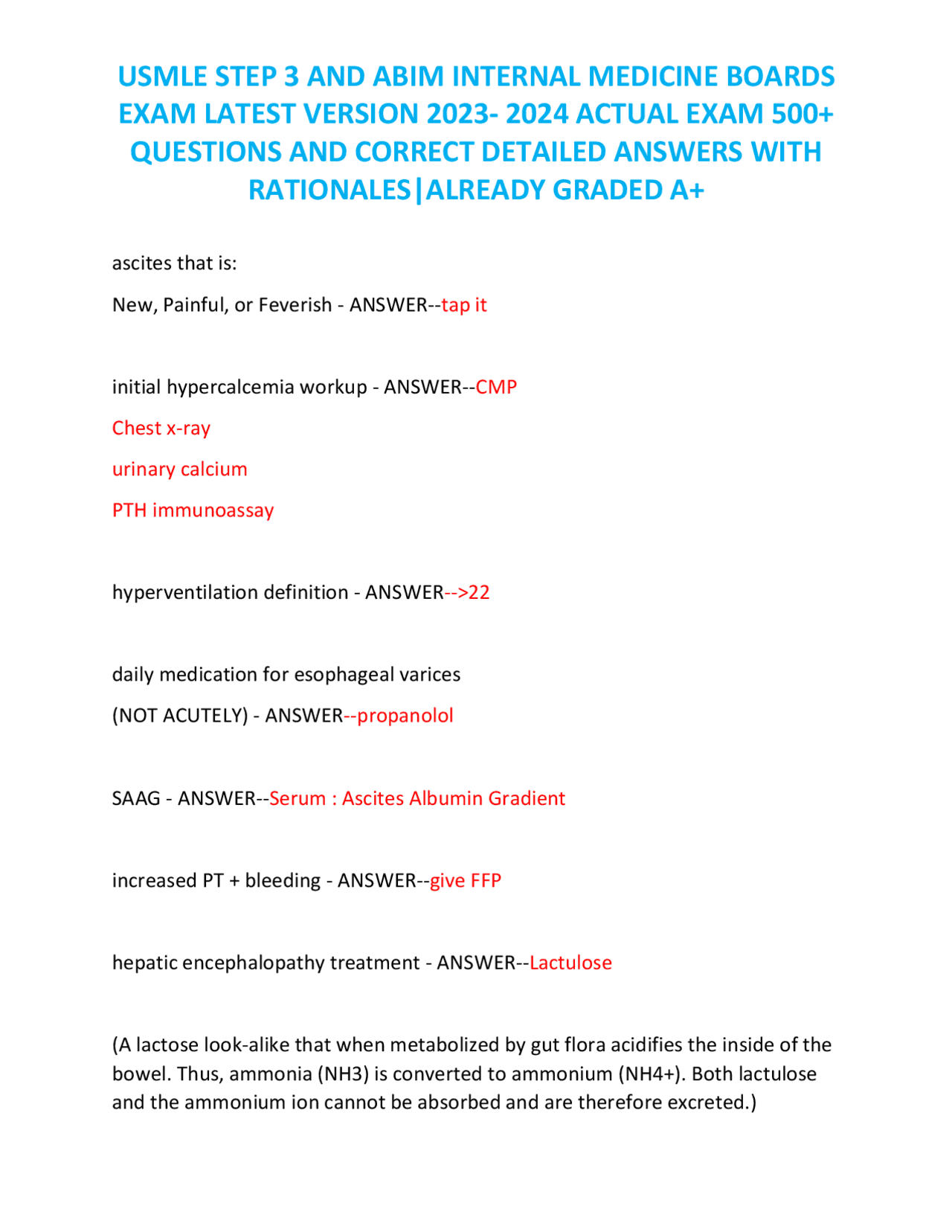USMLE Step 3 and ABIM Internal Medicine Boards Exam: Questions and ...