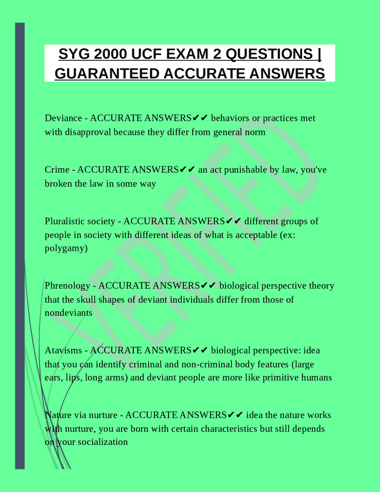Sociology Exam 2 Questions and Answers: Deviance, Social Stratification ...