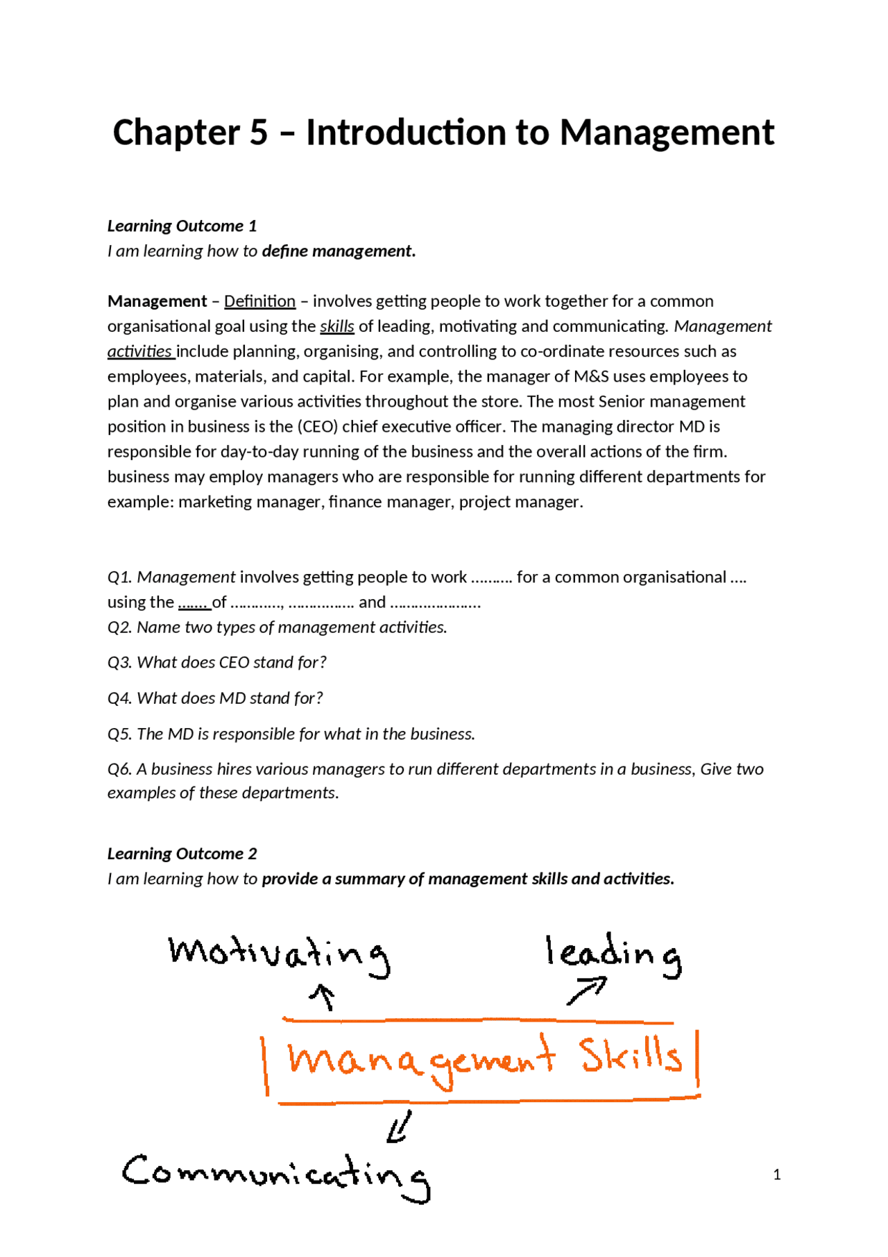 Introduction to Management: A Comprehensive Guide for High School ...