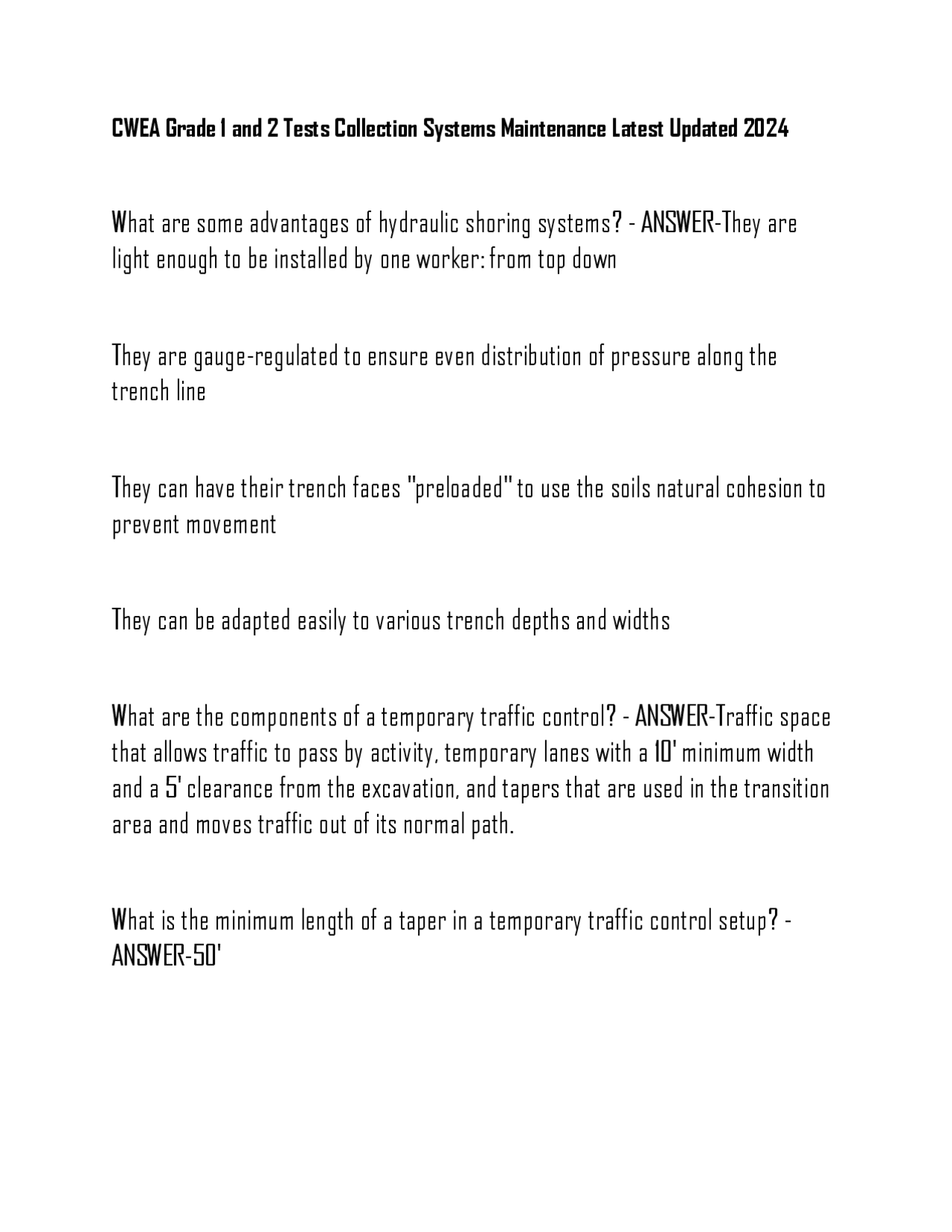 Wastewater Collection Systems Maintenance: CWEA Test Prep | Exams ...