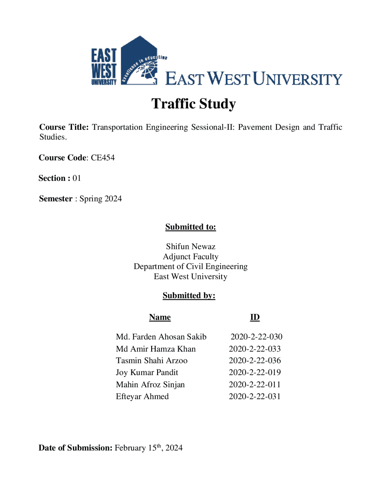 Traffic Studies or 3 types of vahicles | Lab Reports Transportation ...