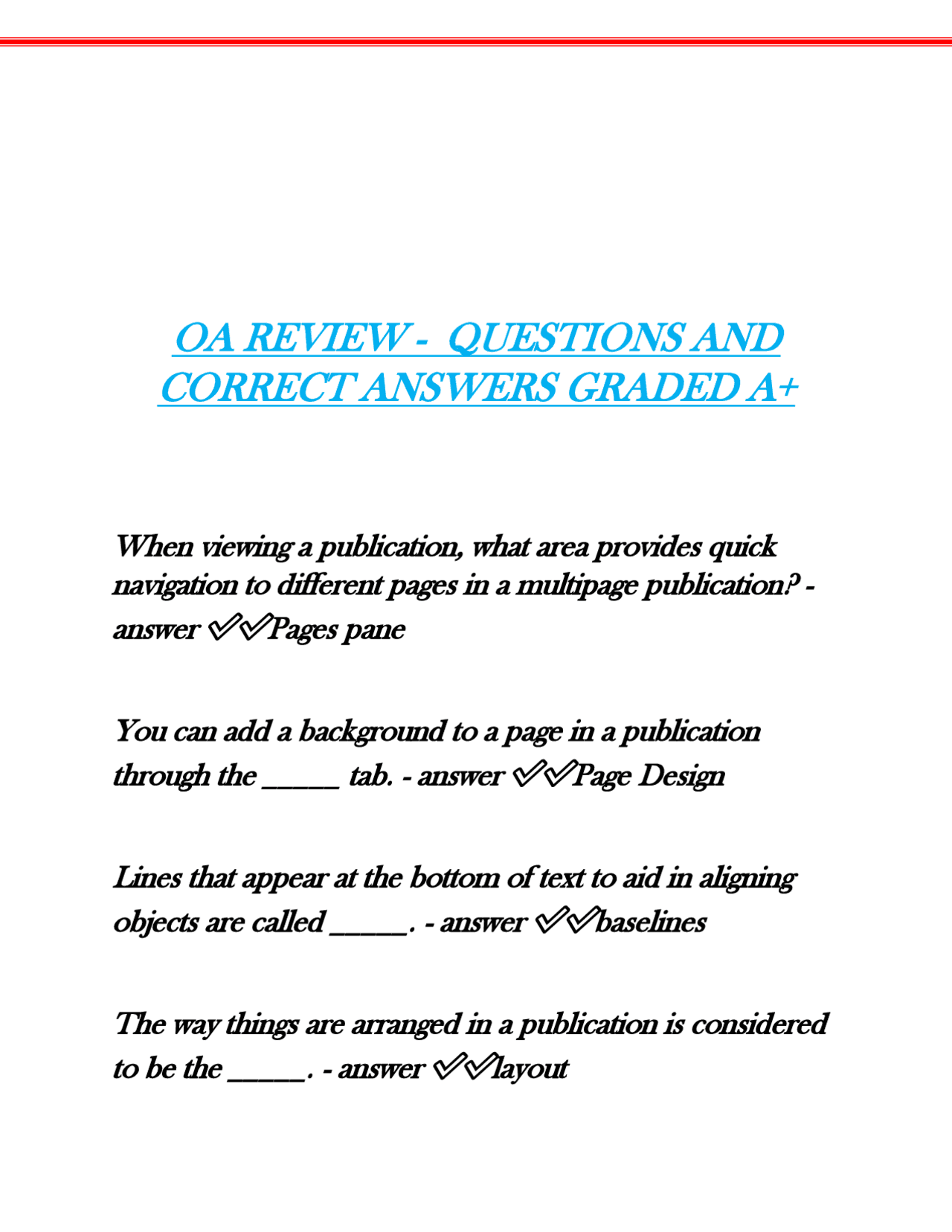 Microsoft Publisher: Questions and Answers for Beginners | Exams ...