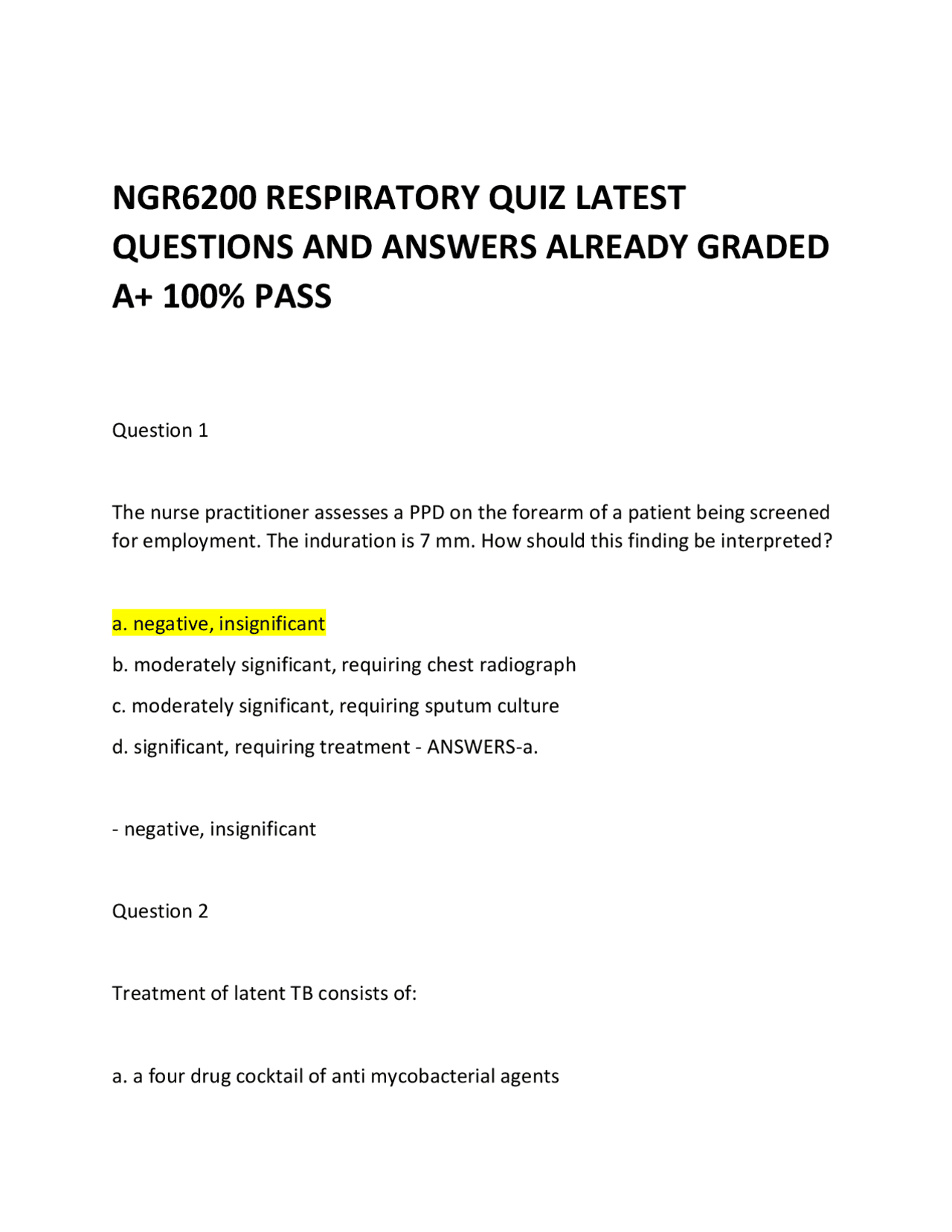 Respiratory System Quiz: Questions and Answers for Nursing Students ...