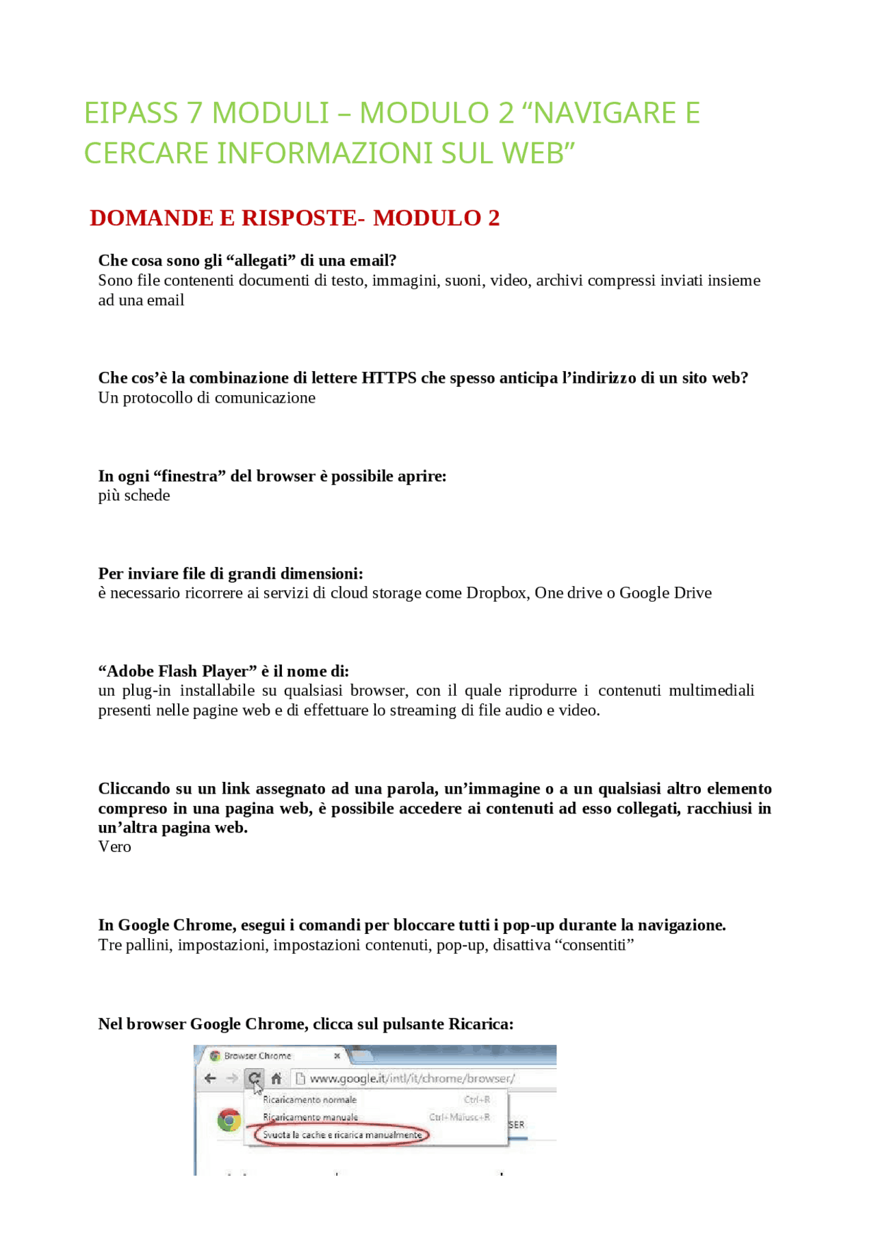 Risposte Eipass 7 Moduli - Modulo 2: Sicurezza informatica. Aggiornato e completo. | Panieri di ...