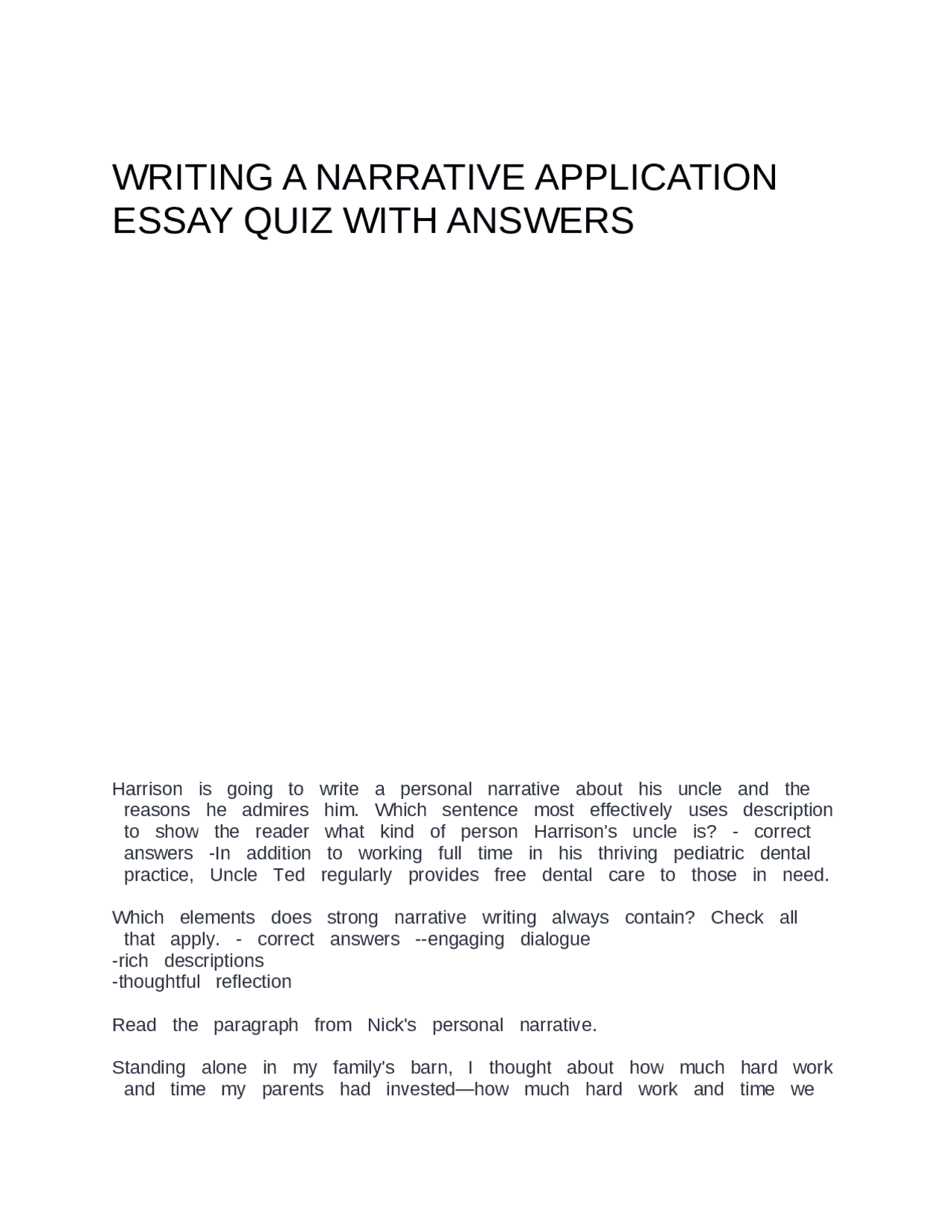 Narrative Writing: A Comprehensive Guide with Exercises and Answers ...