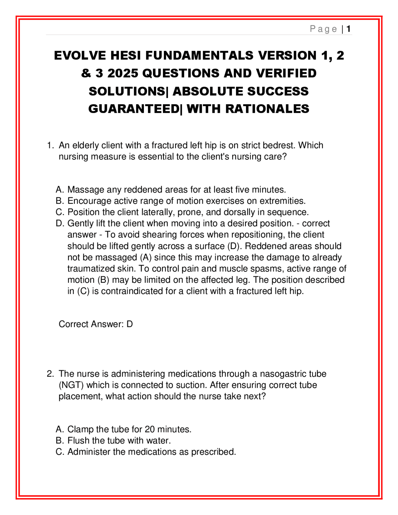 EMR FINAL WRITTEN PRACTICE TEST 2025 QUESTIONS AND VERIFIED SOLUTIONS ...