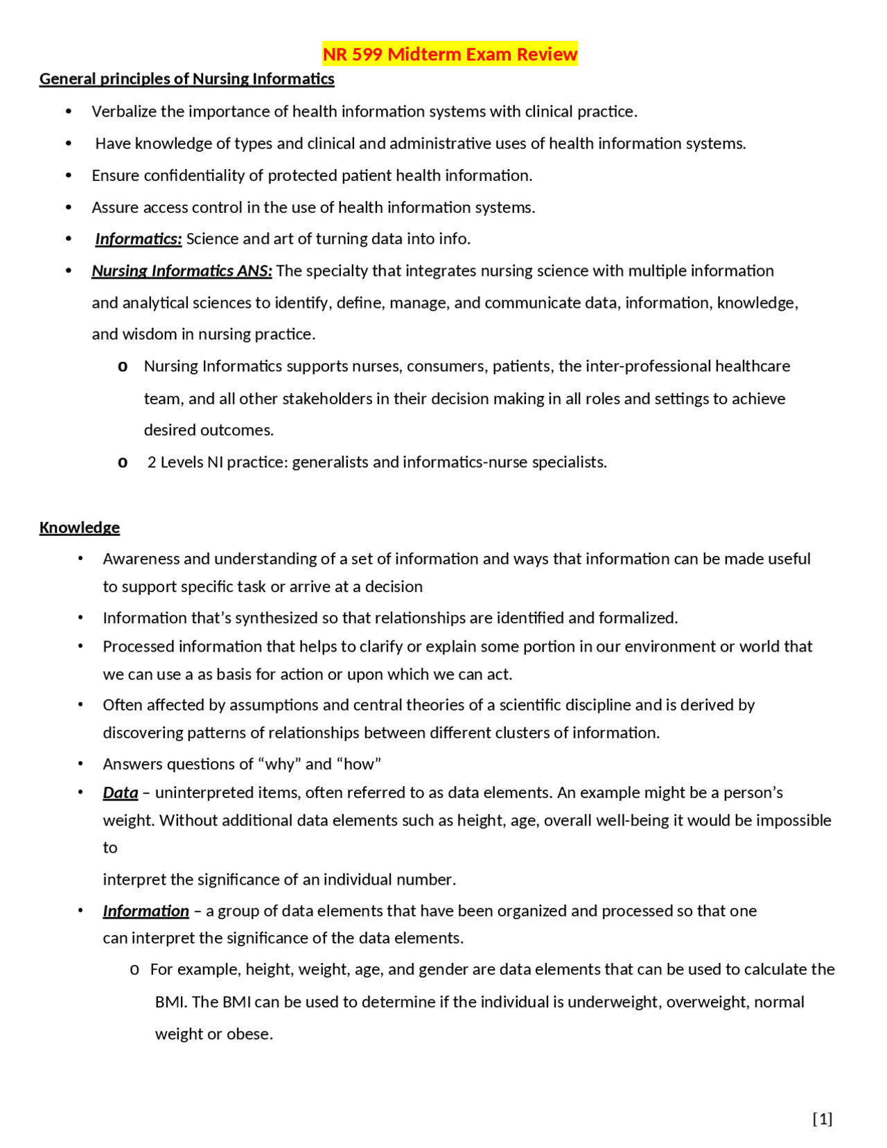 Nursing Informatics: Concepts, Standards, and Applications | Study ...