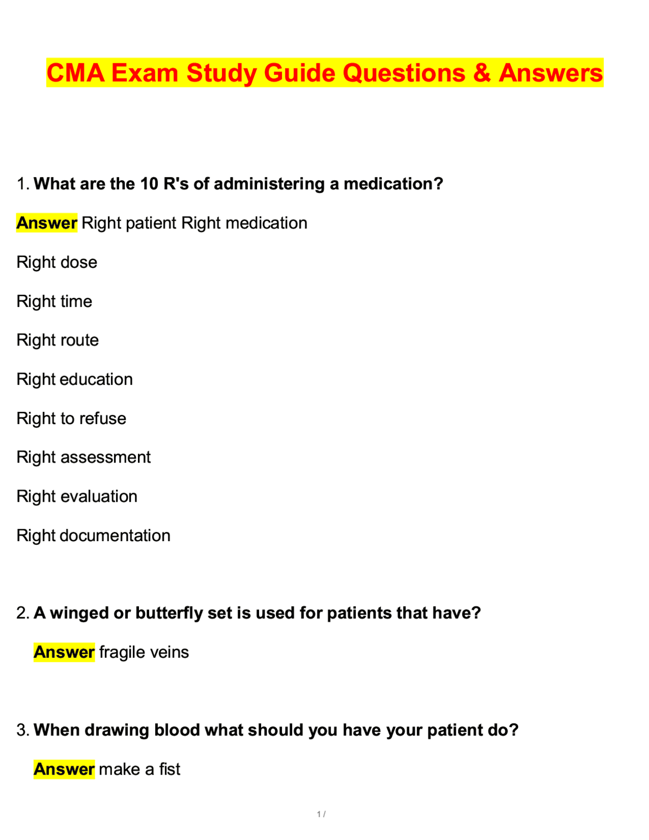 CMA Exam Study Guide 2025/2026 Actual Questions & Answers 100% Verified ...
