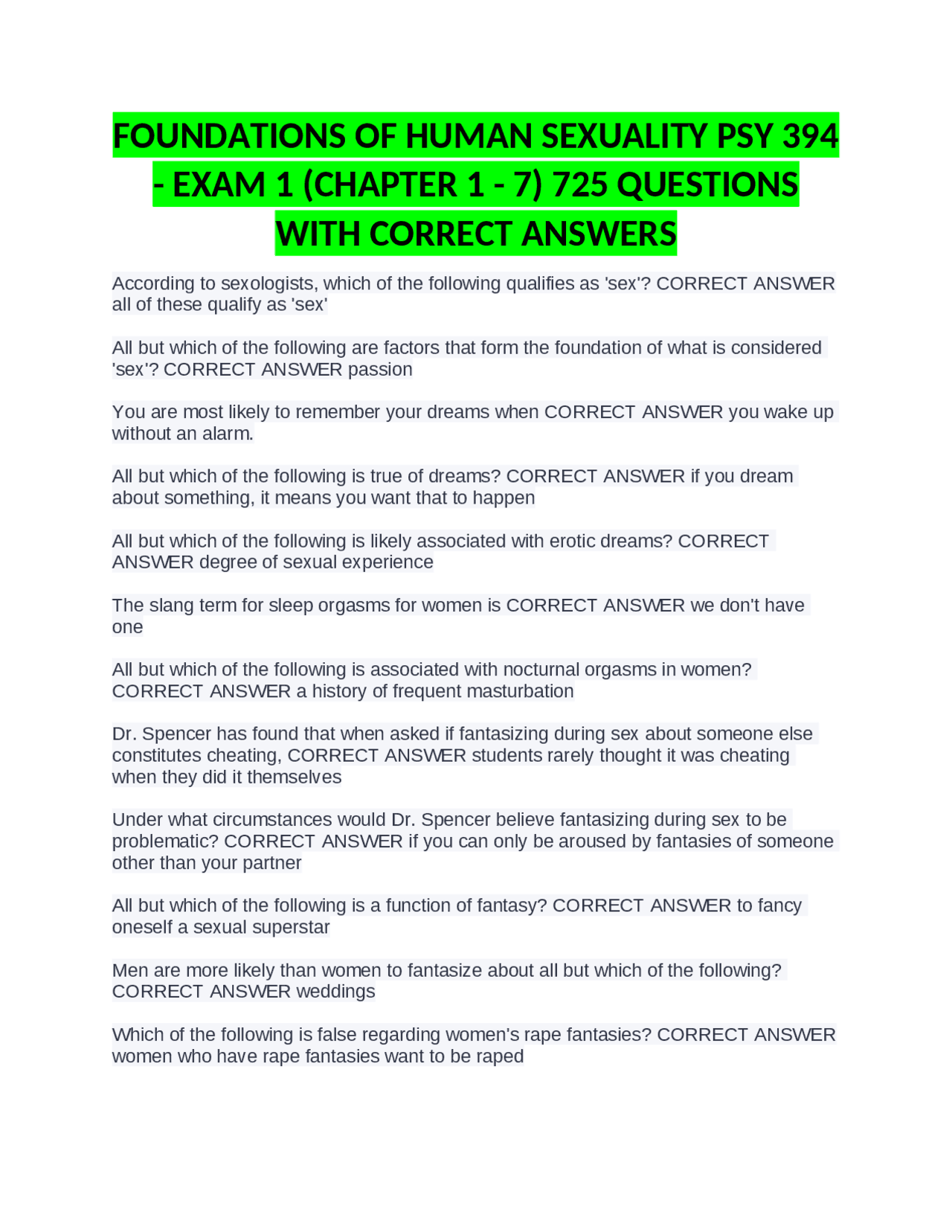 Foundations of Human Sexuality: Exam 1 Review (Chapters 1-7) | Exams ...