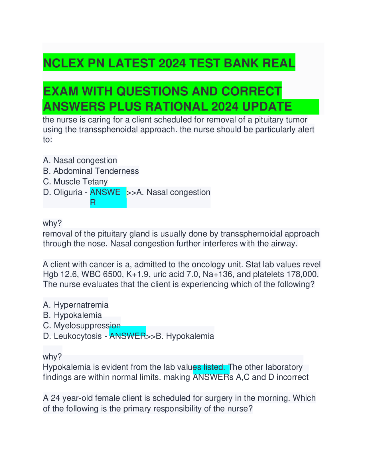 NCCER Test Practice Exam 2024-2025 Questions and Correct Answers ...