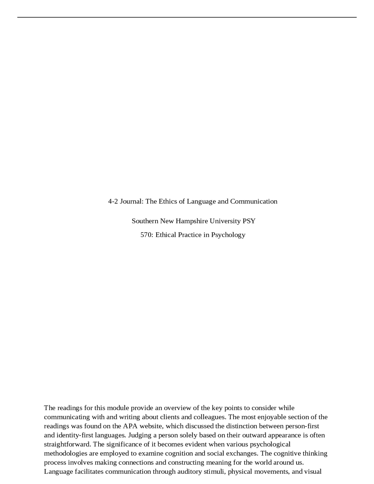 The Ethics of Language and Communication in Psychology: A Guide for ...