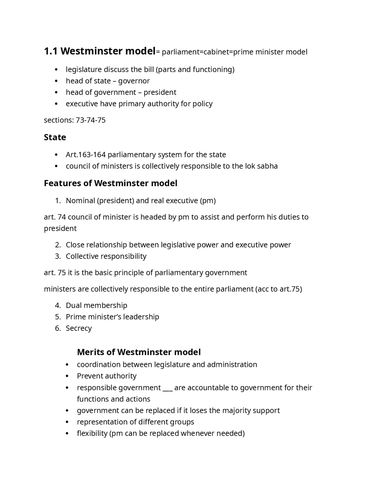Westminster Model in India: Parliament, Governor, and Coalitions ...